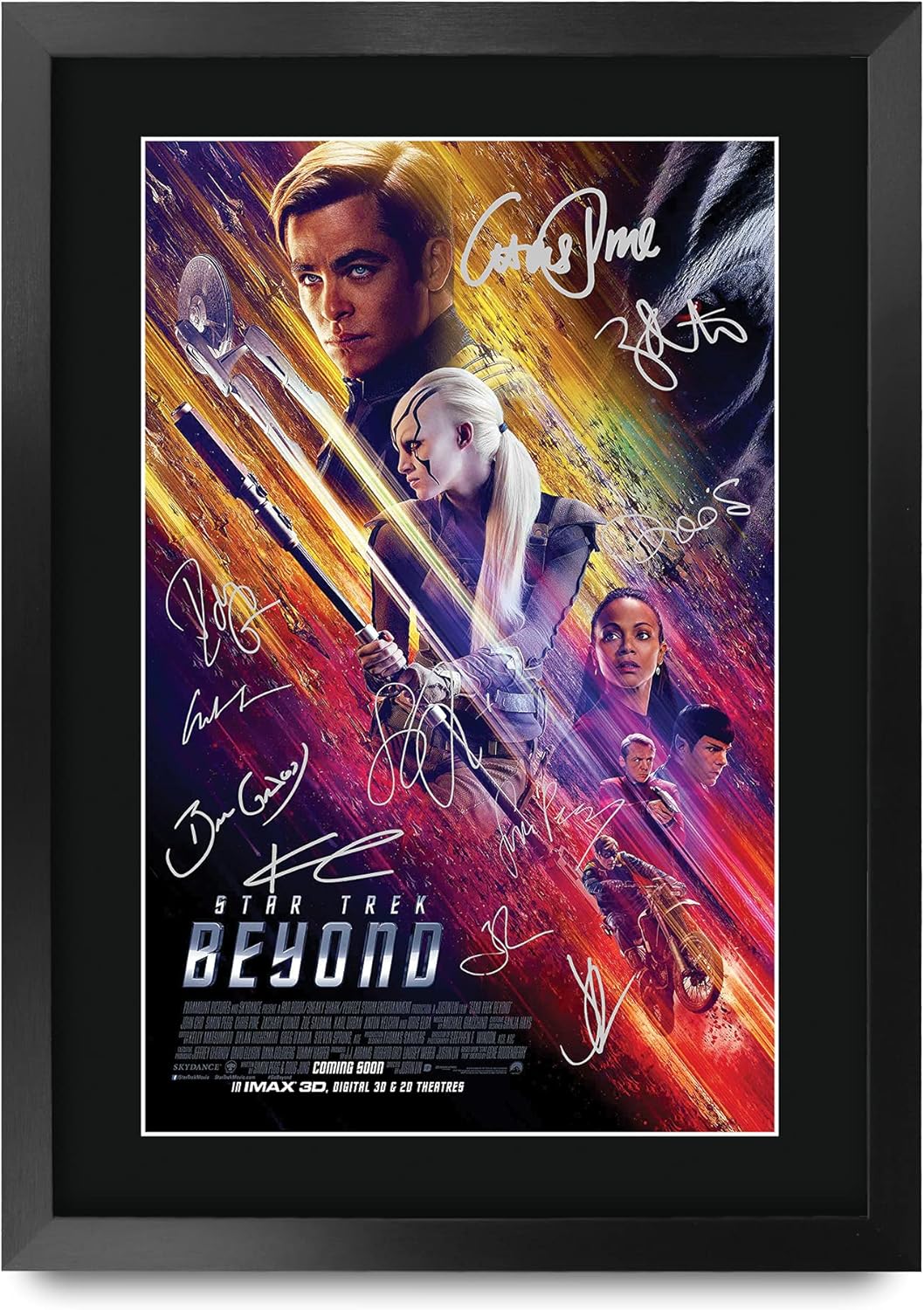 Amazon.com: HWC Trading Star Trek Beyond The Cast 16 x 12 inch Framed ...