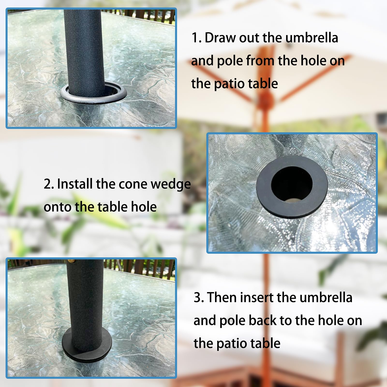 Snapklik.com : GHAMYEE Patio Table Umbrella Hole Ring Patio Umbrella ...