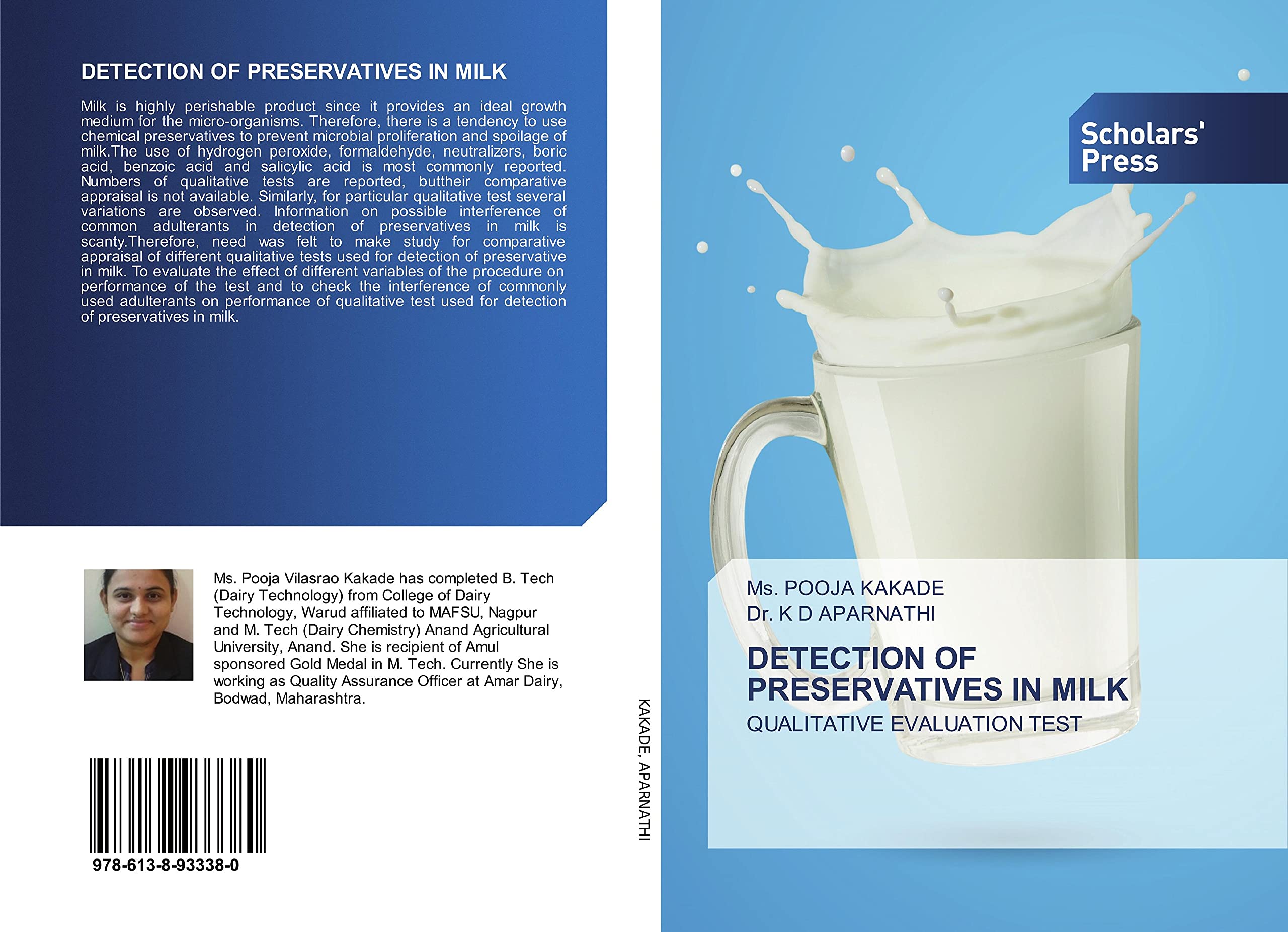 DETECTION OF PRESERVATIVES IN MILK : Dr. K D APARNATHI: Amazon.in: Books