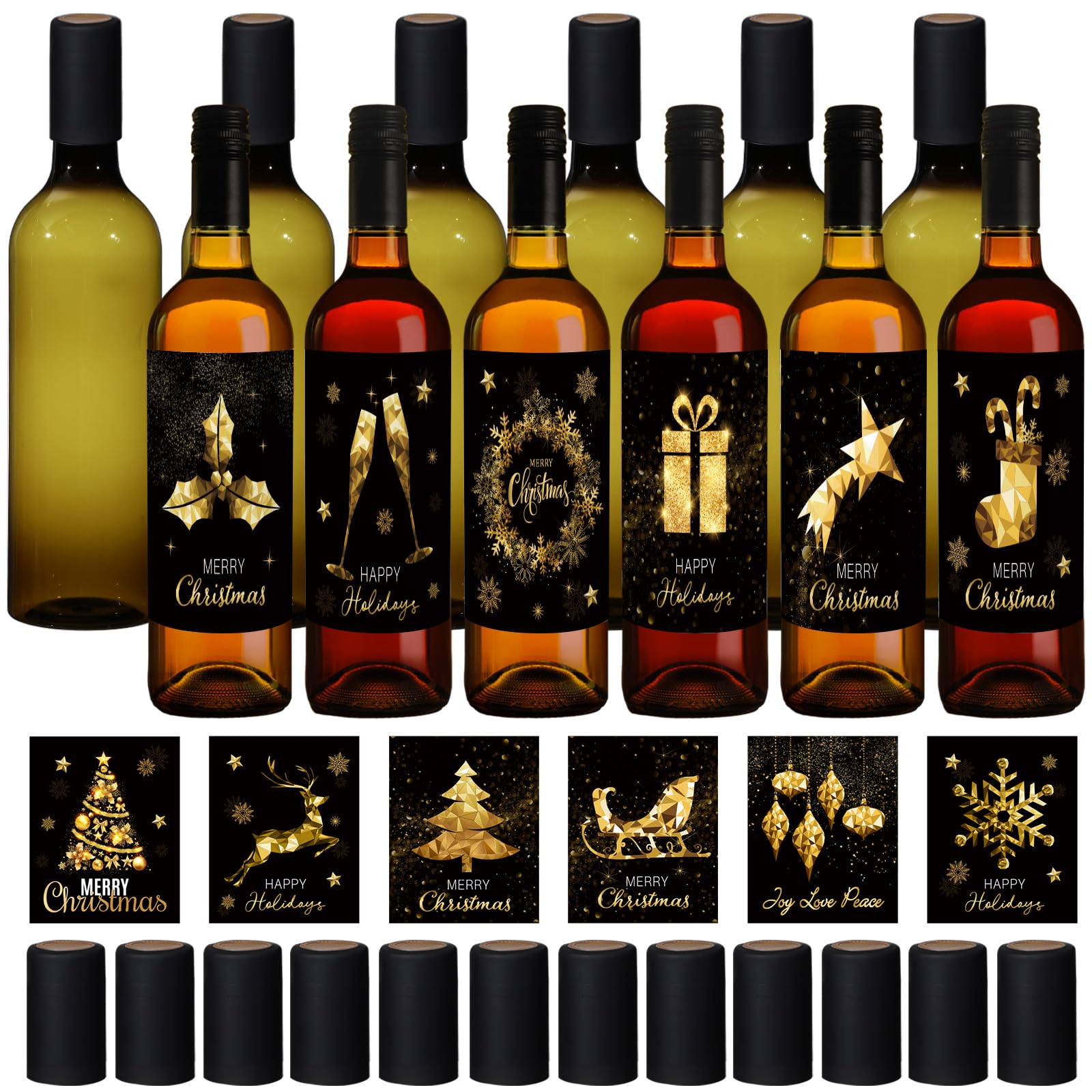 Amazon.com: Maxcheck 12 Set 25 oz Plastic Wine Bottles 750ml Clear ...