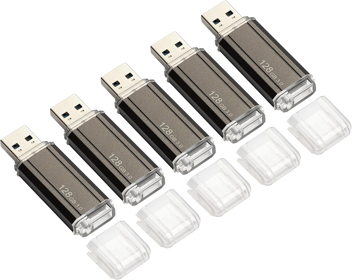 Amazon.com: 128GB USB 3.0 Flash Drive Bulk 5 Pack Multipack 128 GB 128G ...