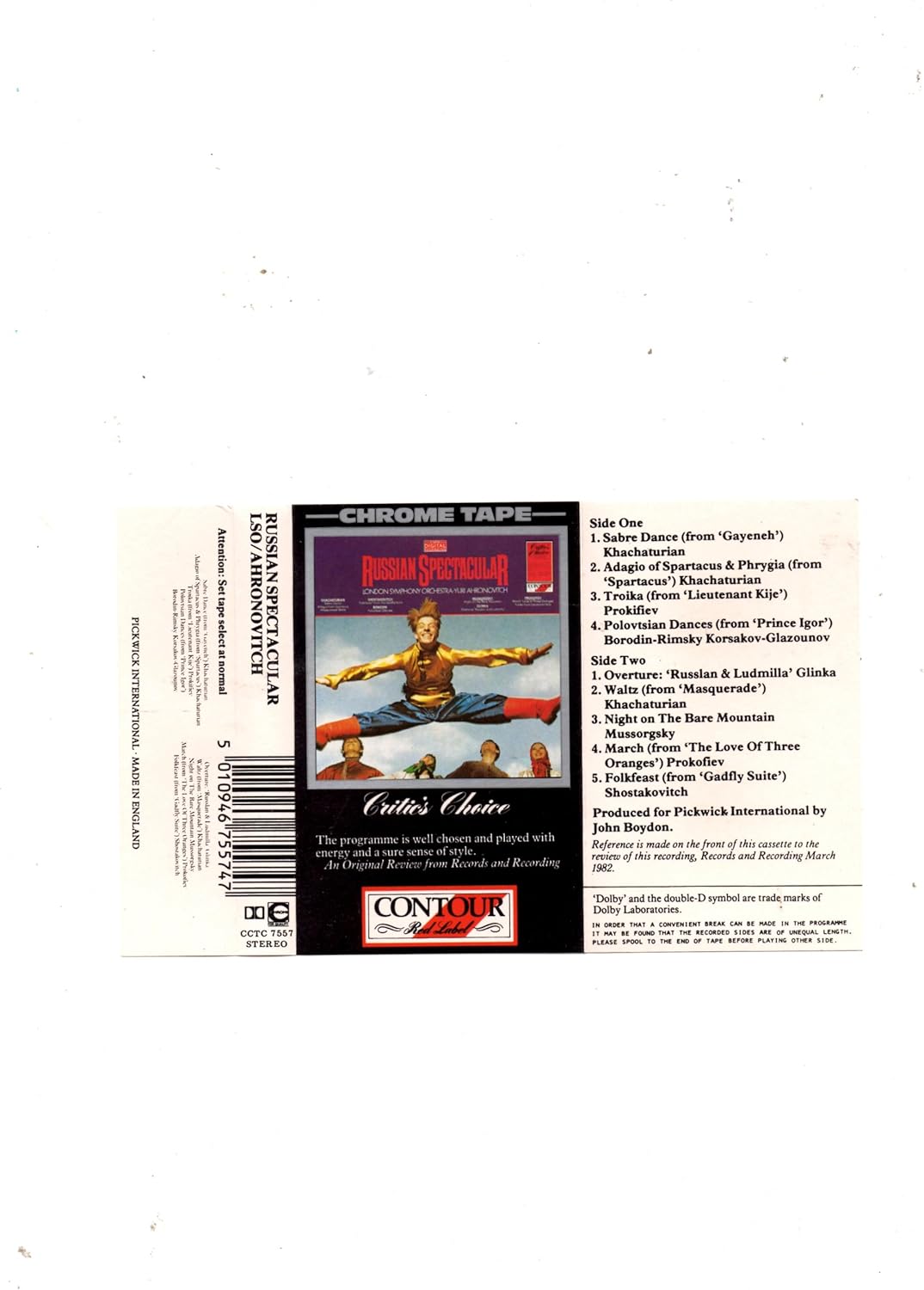 Russian Spectacular (Audio Cassette) by : Amazon.co.uk: CDs & Vinyl