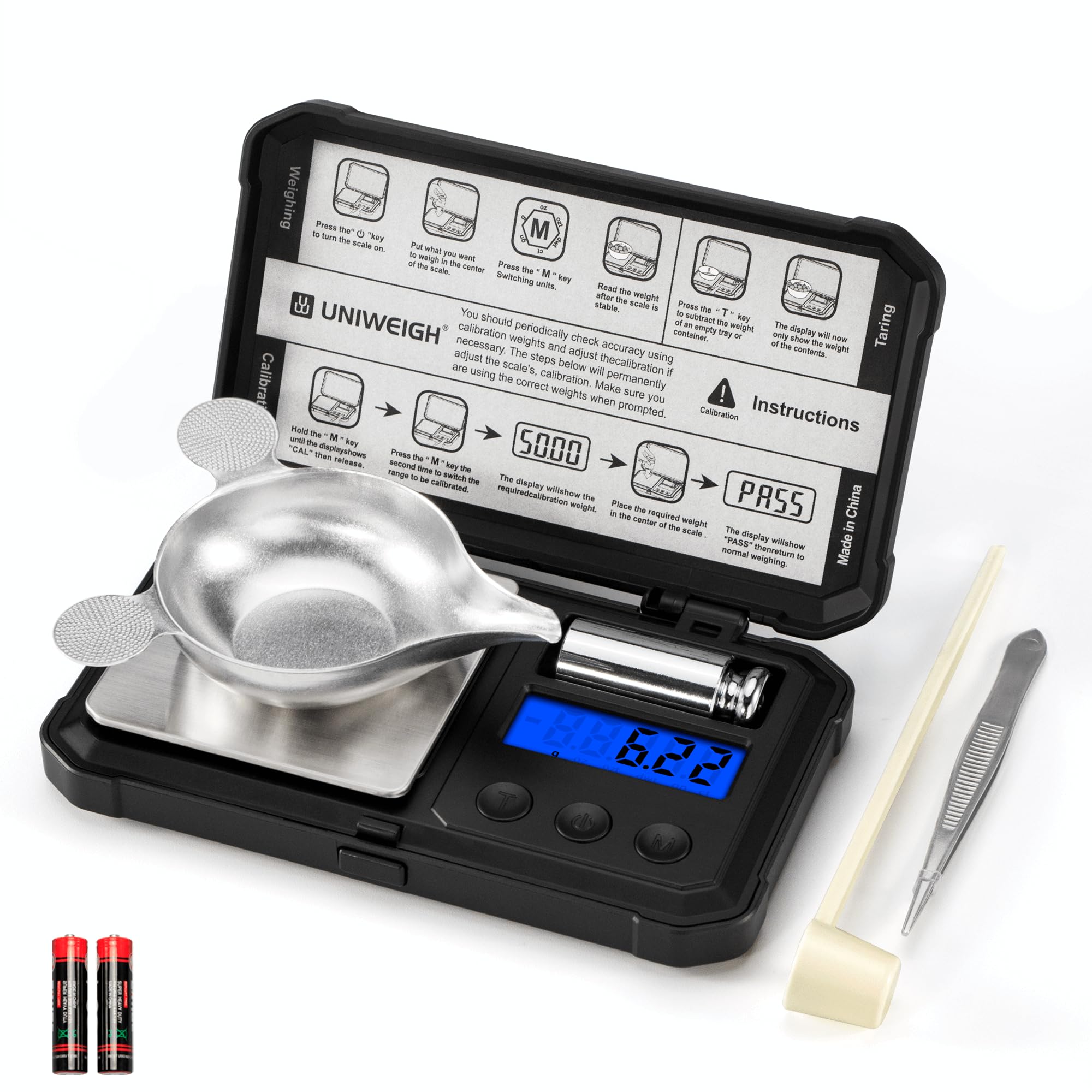 Buy UNIWEIGH Milligram scale 50g/0.001g High Precision,digital mg scale ...