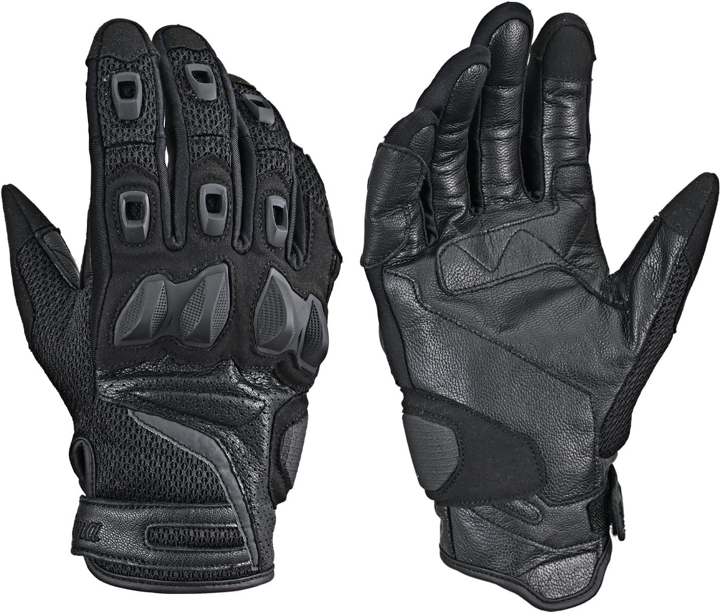 Amazon | デイトナ(Daytona) バイク グローブ 夏 メッシュ 革(ヤギ革) ハードプロテクター スマホ対応 メッシュ デュアルプロテクグローブ DG-016 ブラック Lサイズ ...