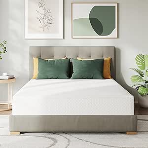 Amazon.com: NAPSIE 10 Inch Twin Mattress in a Box, Cooling Green Tea Gel Memory Foam Mattress in ...