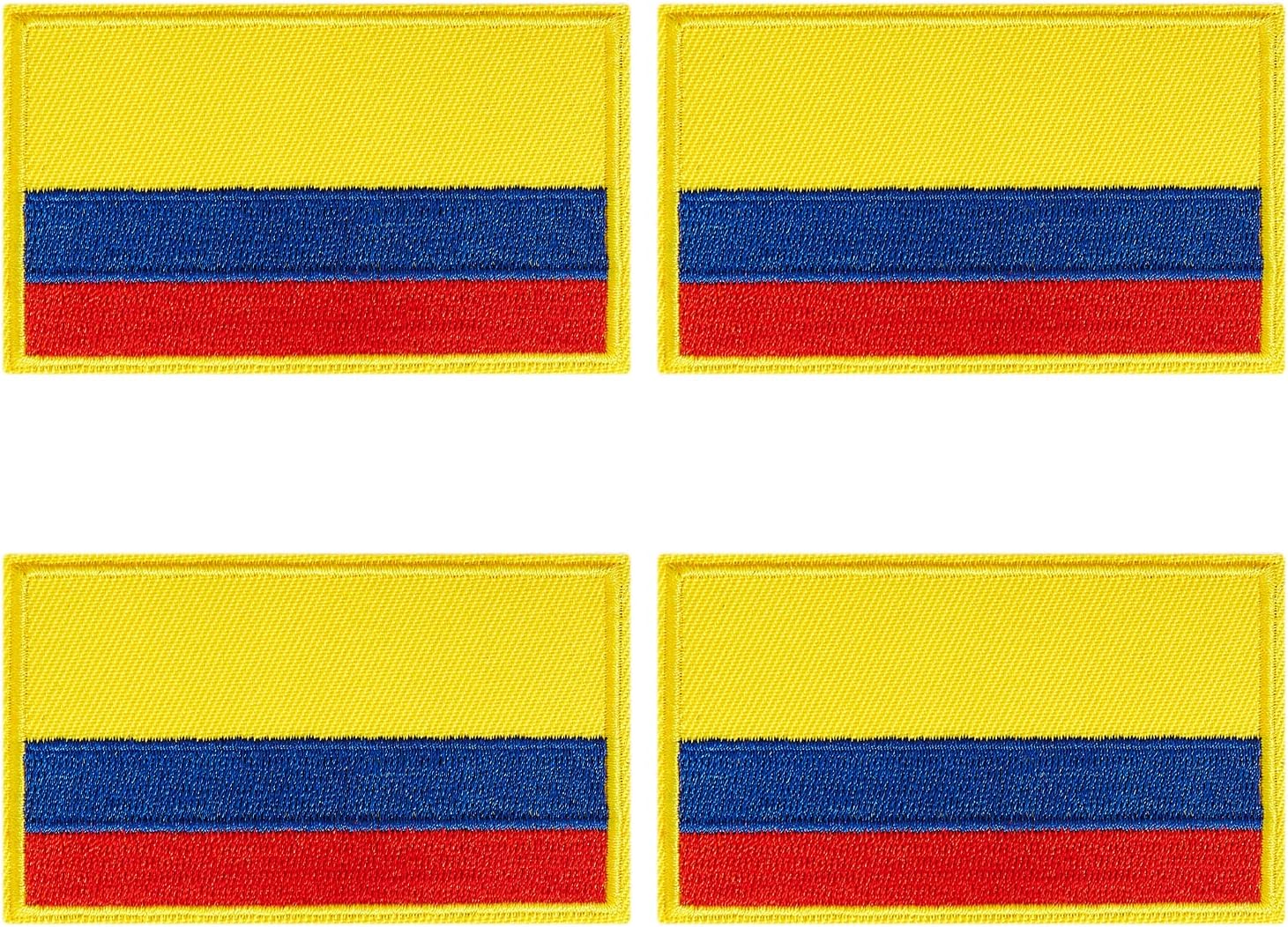 Amazon.com: 4Pcs Colombia Colombian Flag Patches, Hook and Loop Embroidered Armband Flag ...