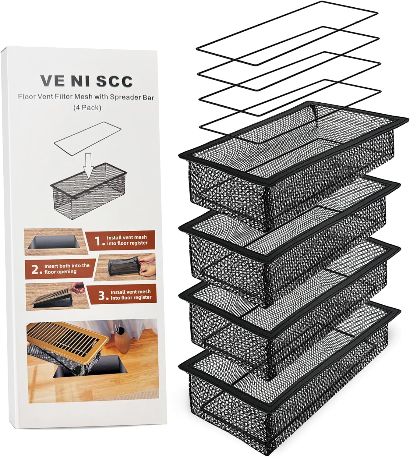 Floor Vent Screen Net, Air Vent Filter Mesh for Home Floor, Floor ...