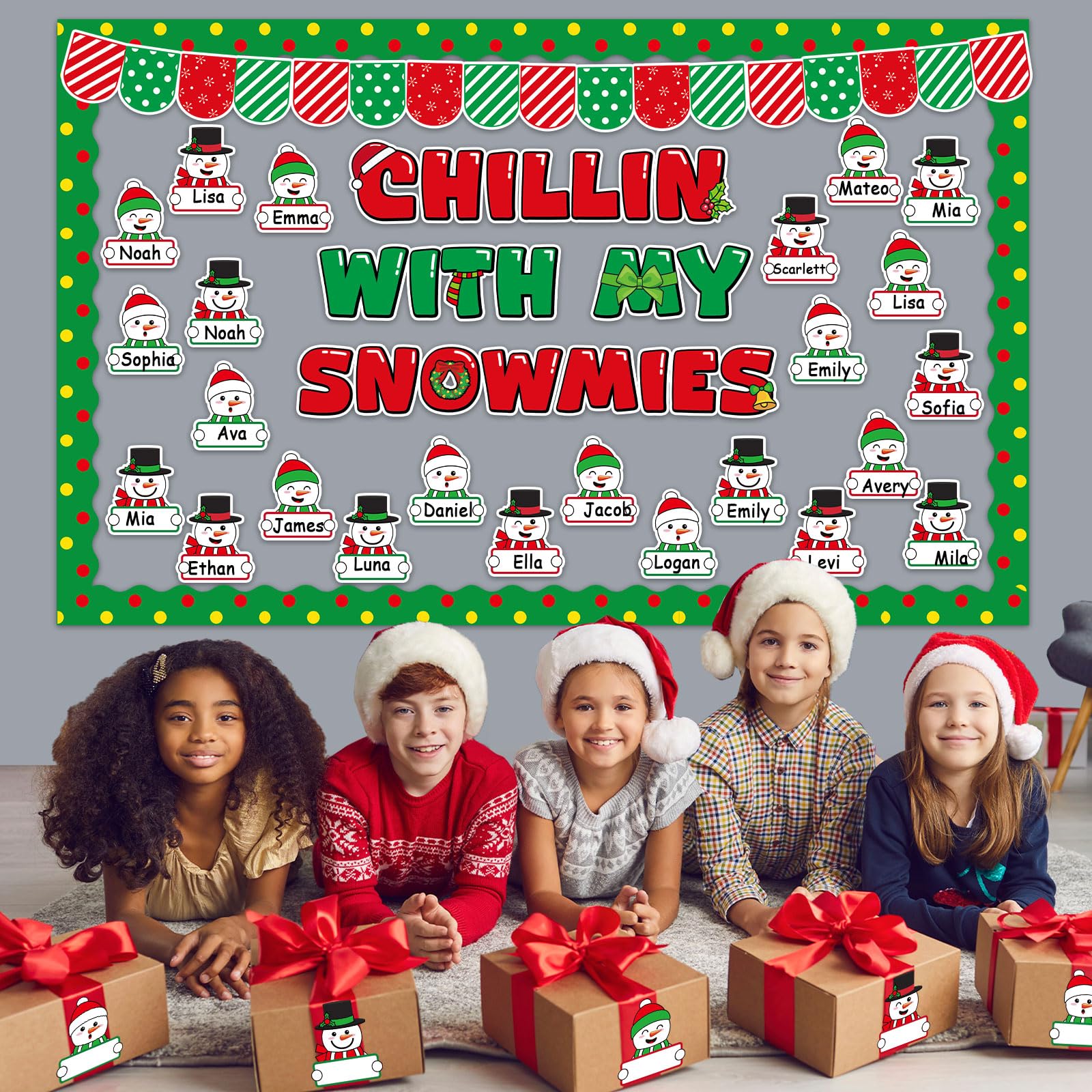 Snapklik.com : Gisgfim Christmas Bulletin Board Decorations Set Xmas ...