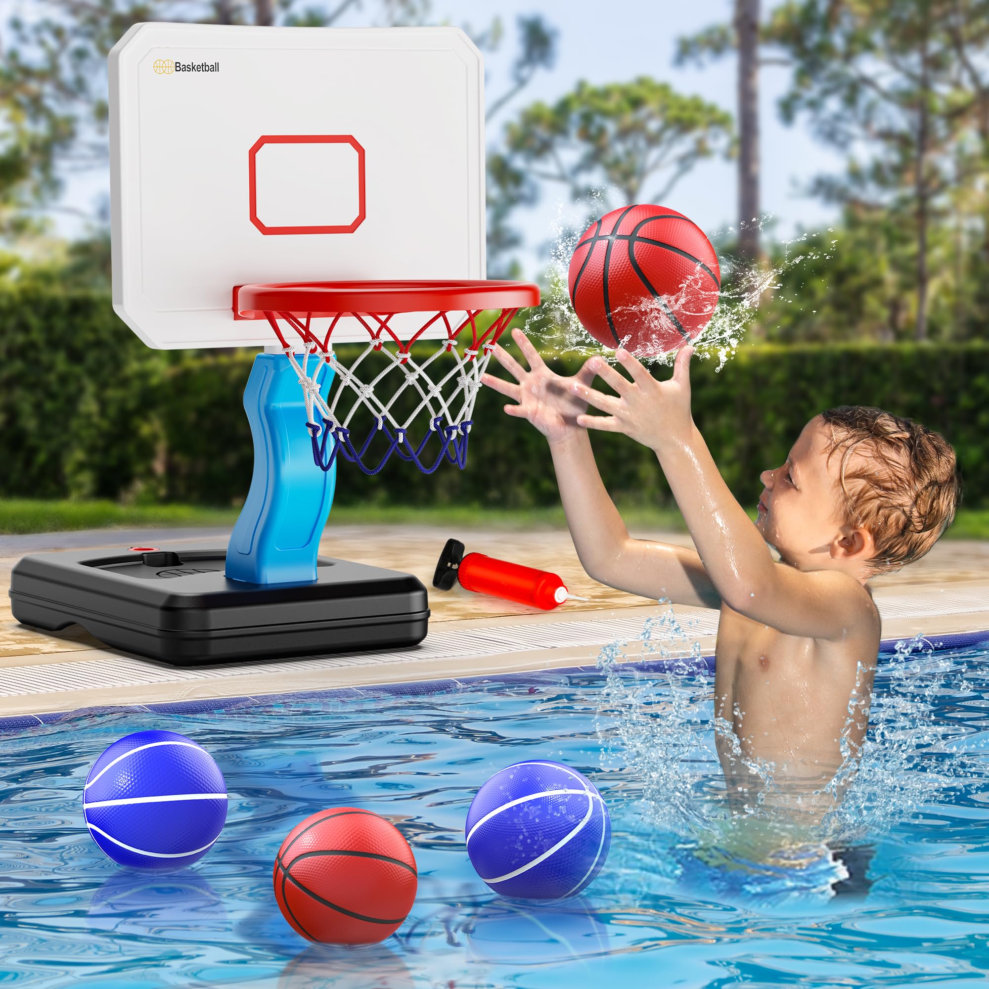 Snapklik.com : HopeRock Pool Basketball Hoop For Kids 2-8, Height ...