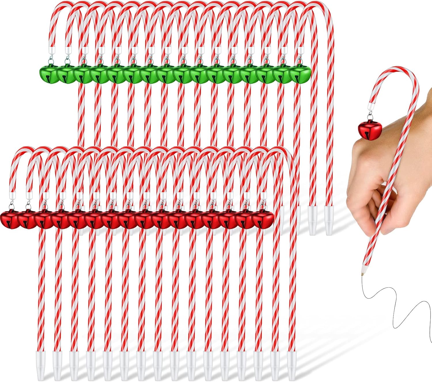 Amazon.com : Yexiya Christmas Candy Cane Pens Christian Charity ...