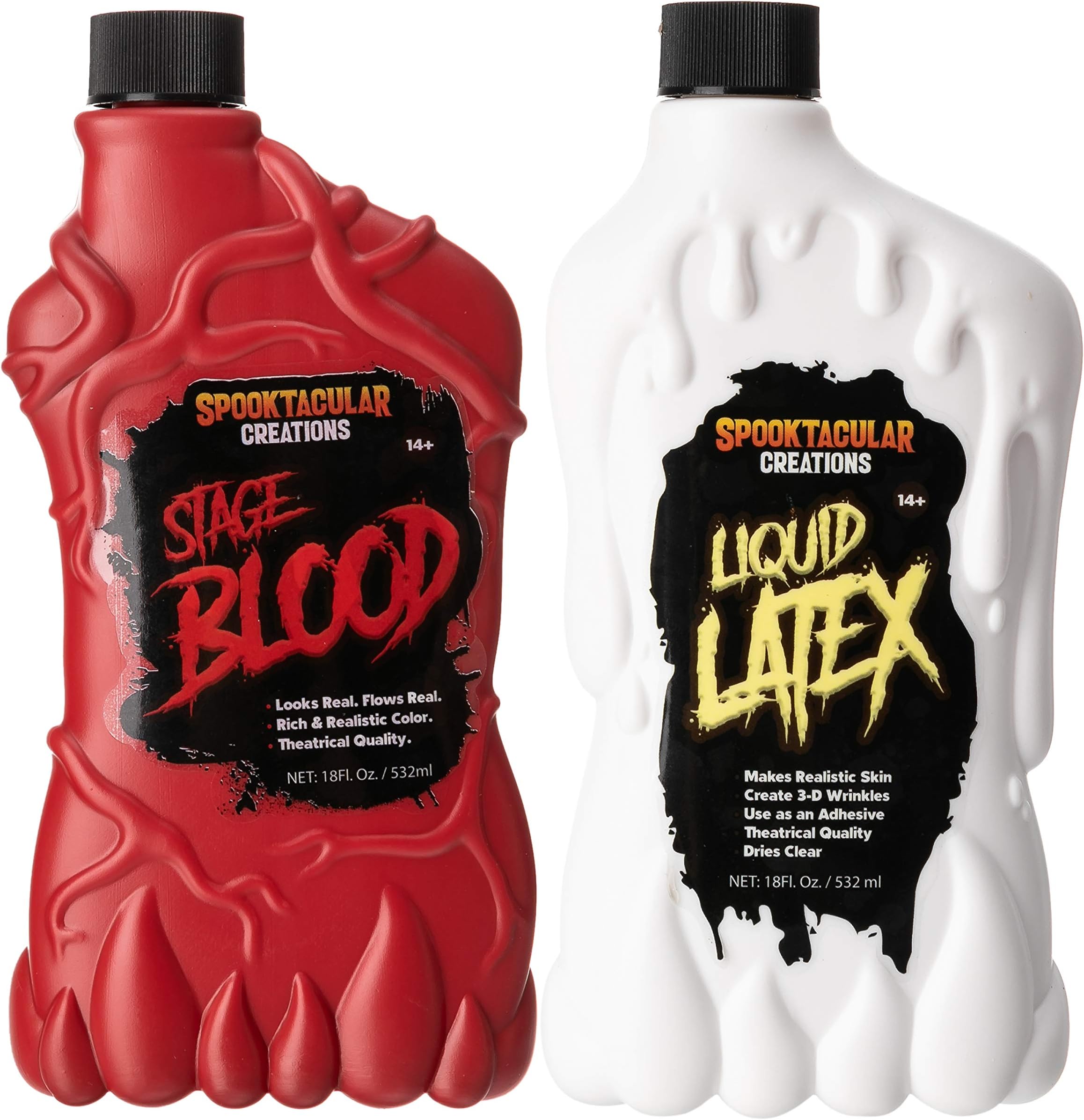 Amazon.com : Spooktacular Creations 18 oz Liquid Latex & 18 oz ...