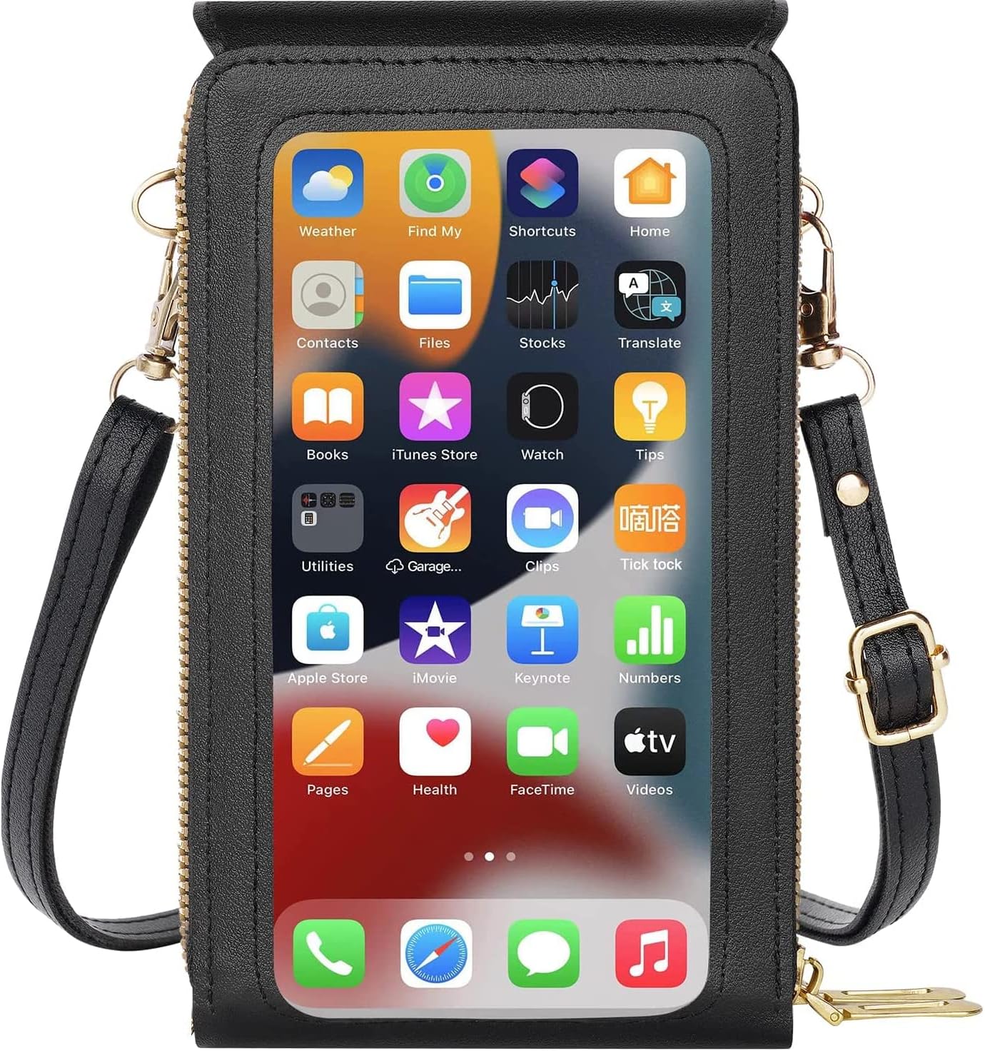 INSOUR Pochette Telephone, Sac de Telephone Bandouliere en PU Cuir Sac ...