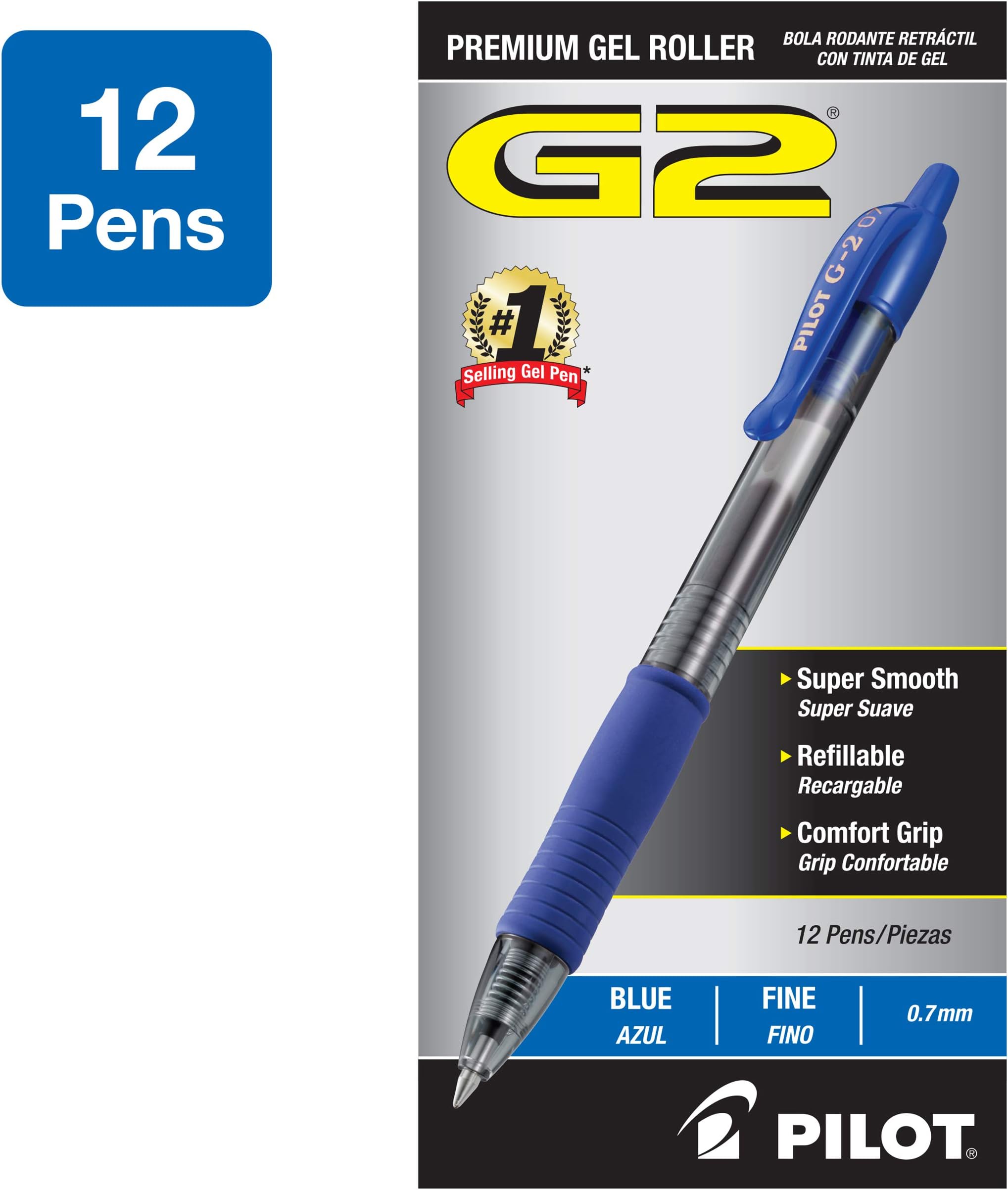 Pilot G2 Refillable & Retractable Gel Ink Roller Ball Pen Combo - Pack ...