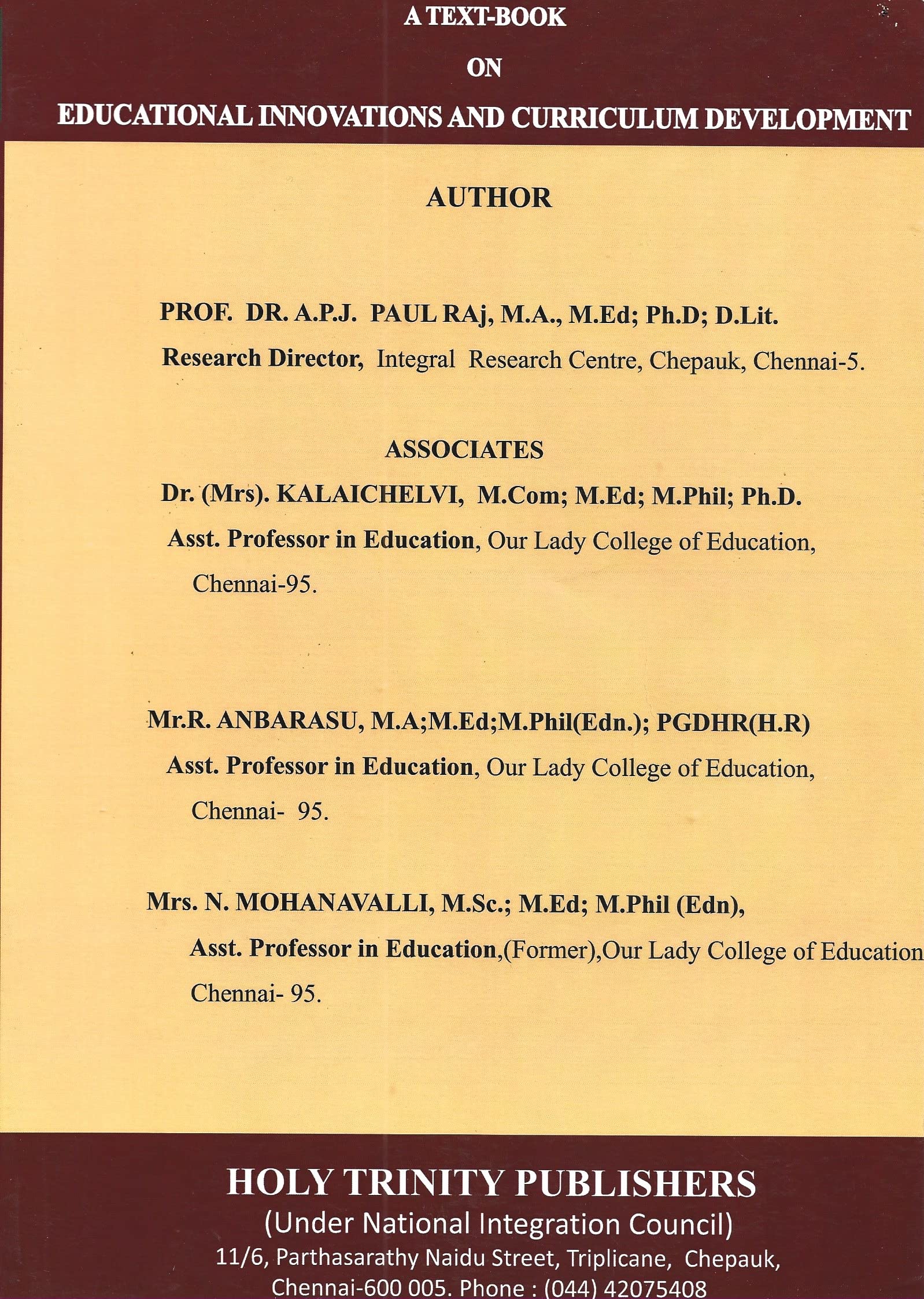 Buy Educational Innovations And Curriculum Development Book Online at ...