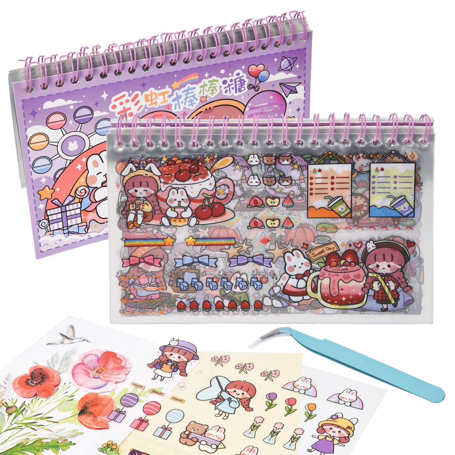 Buy Cartoon Girl Sticker Book for Journaling - Kawaii Sticker ...