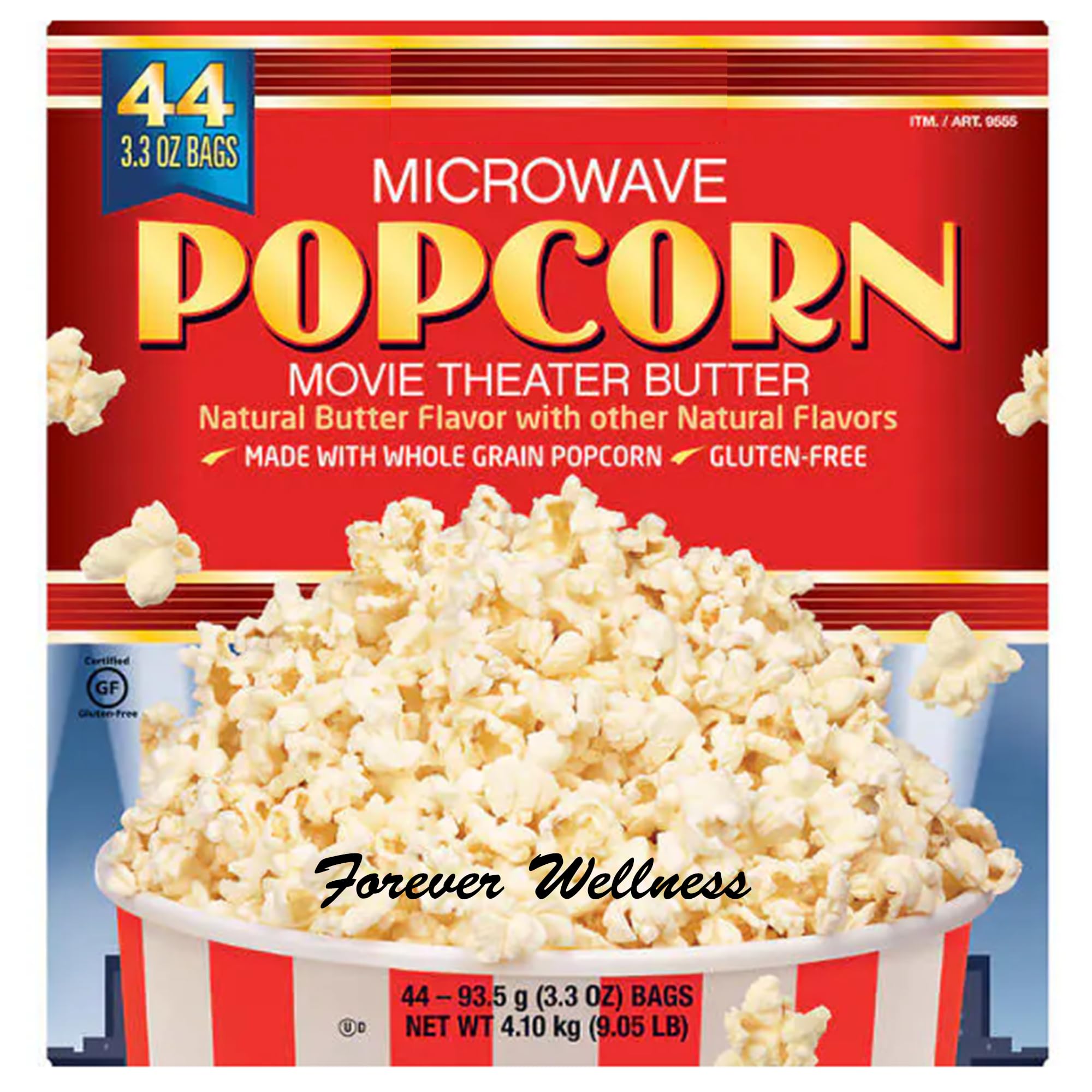 Amazon.com: Forever Wellness Microwave Popcorn, 3.3 oz, 44-count ...