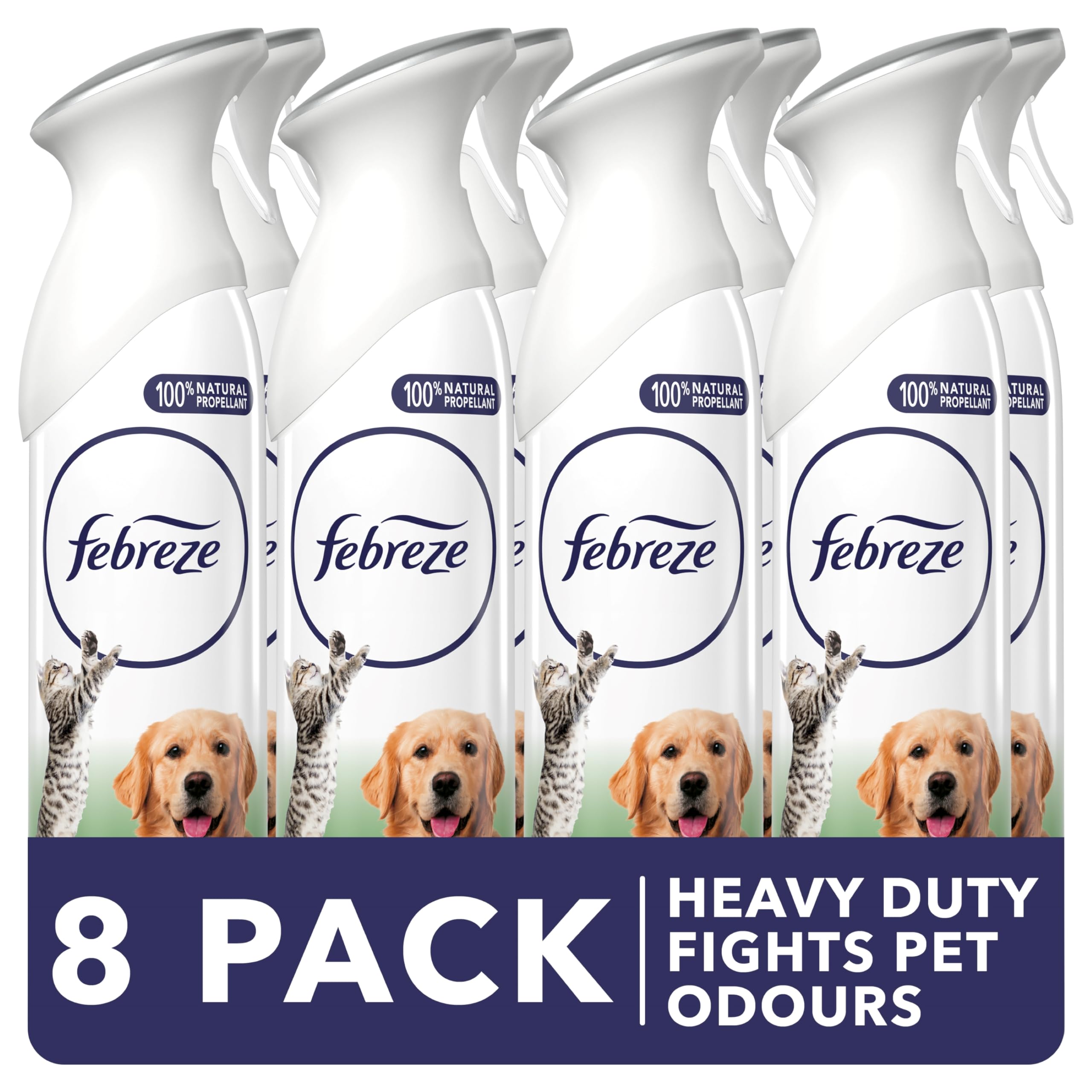 Febreze Air Freshener Spray, 185ML X 8 (1480ML), Pet Odour Eliminator ...