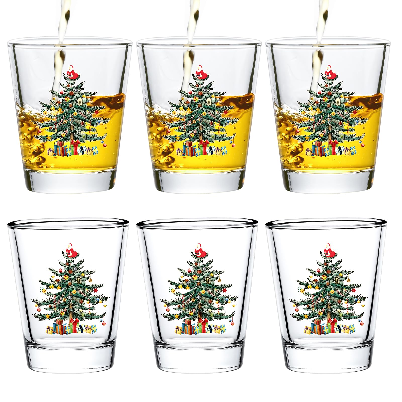 Amazon.com | Futtumy Christmas Shot Glasses, 2 OZ Christmas Tree Shot ...