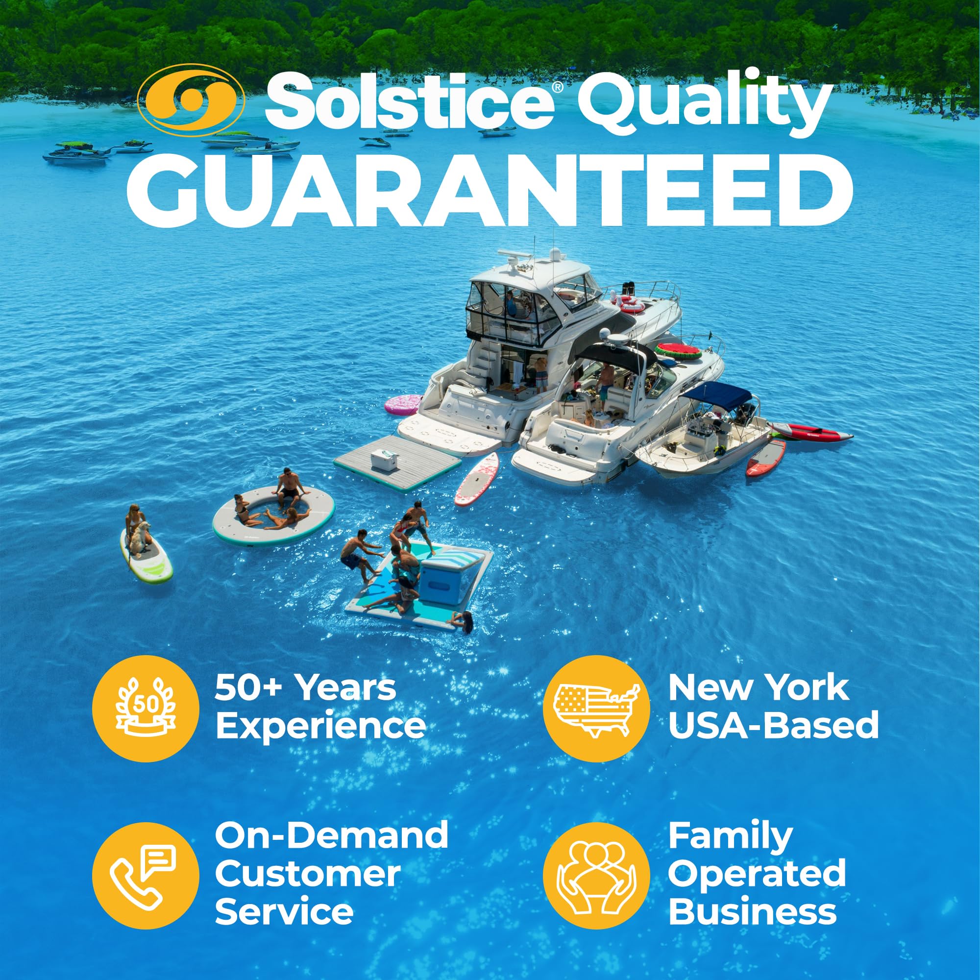 Snapklik.com : SOLSTICE 8-Person Rectangle Mesh Inflatable Dock ...