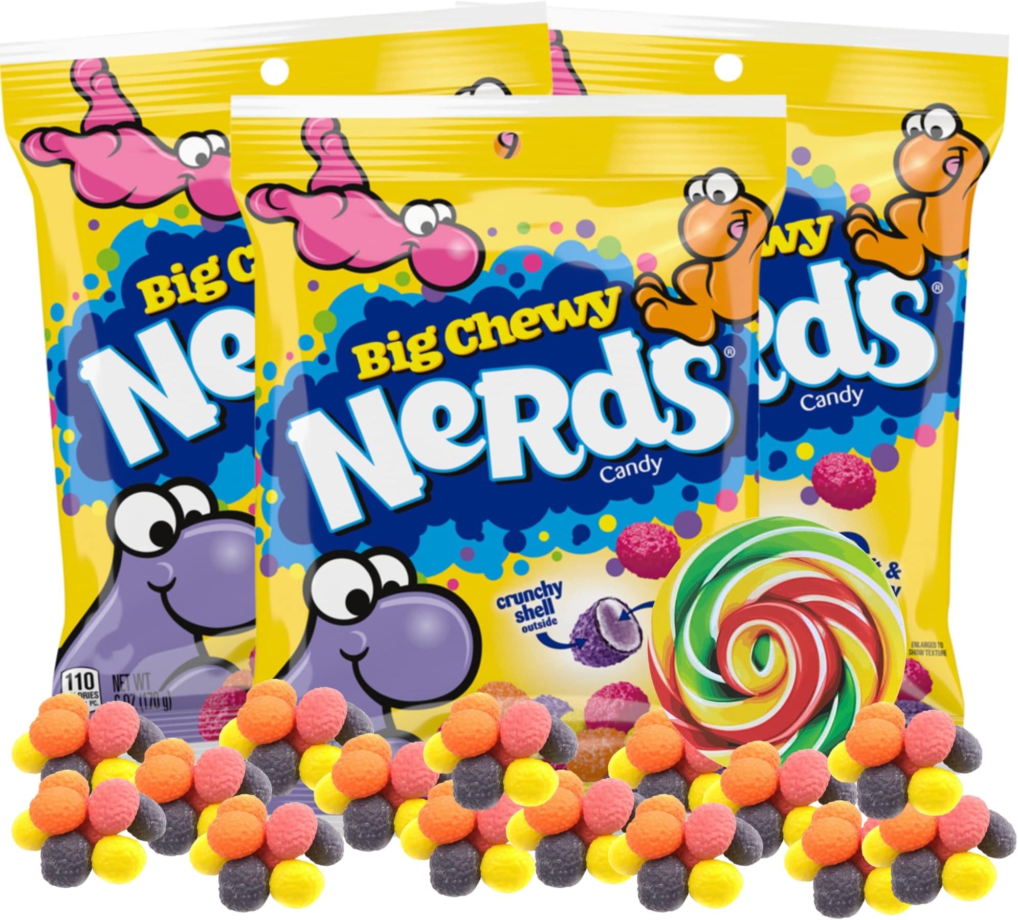 Amazon.com : Nerds Big Chewy Candy, 6 Ounce, Pack of 12 : Grocery ...