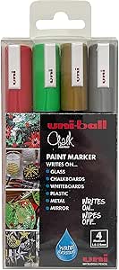 uni-ball PWE-5M Liquid Chalk Pens. Multi-Purpose Wipeable Coloured ...
