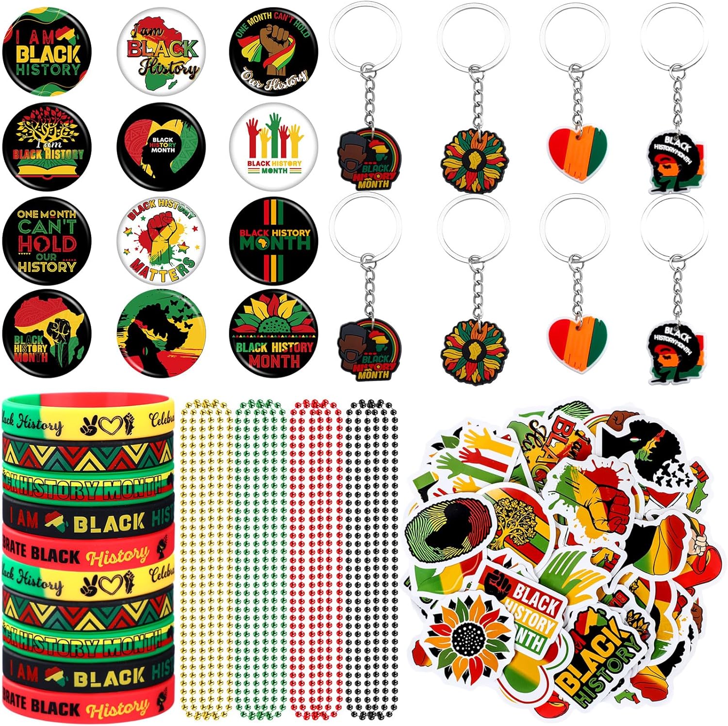 Amazon.com: Blosssound 98 Pcs Black History Month Decorations Prizes ...