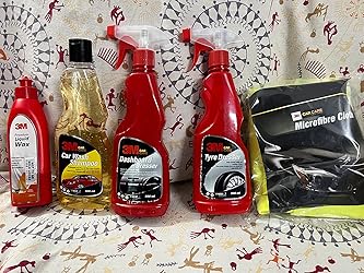 3M Large Car Care Kit | Car Shampoo | Tyre Dresser | Dashboard Dresser ...