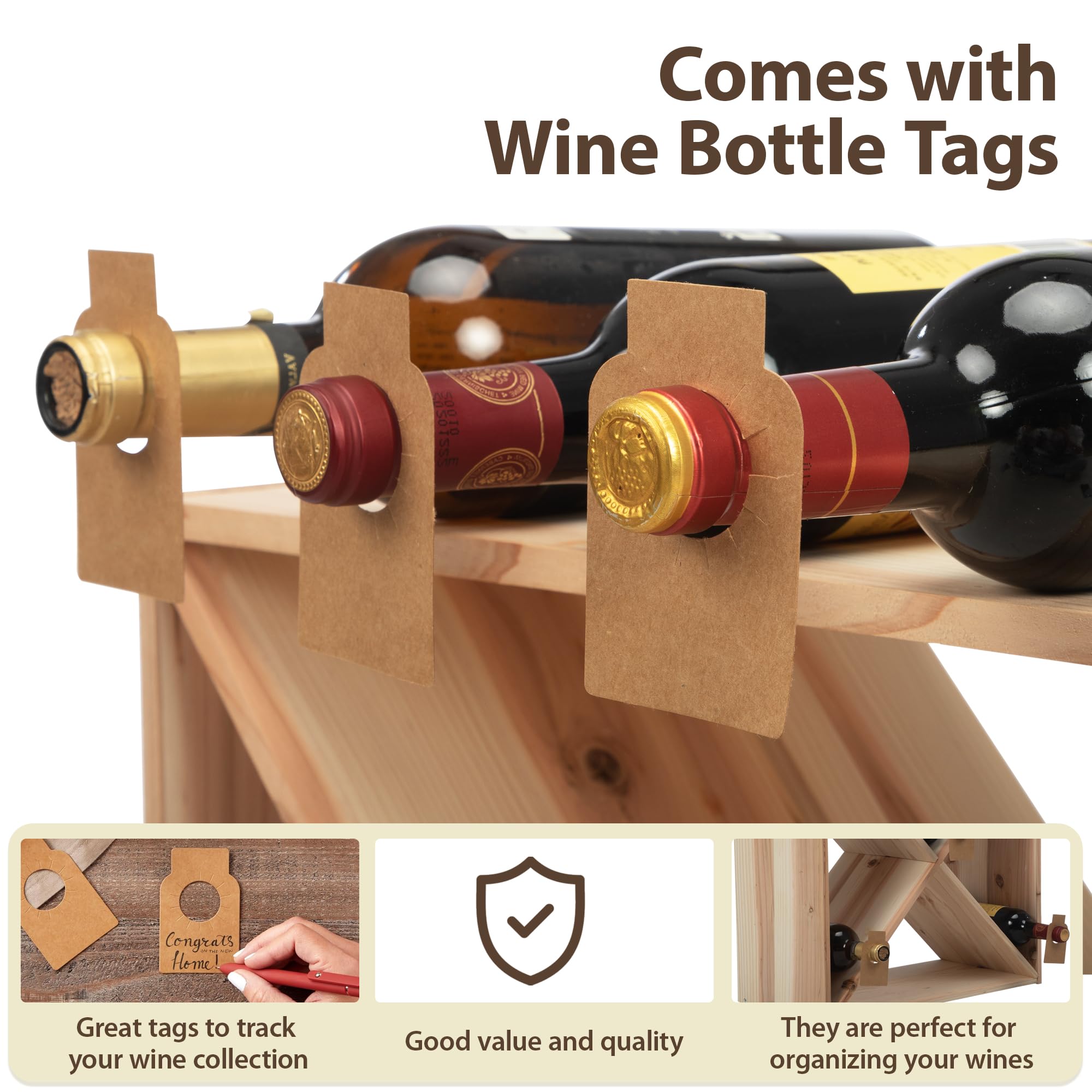 Snapklik.com : JAXPETY 24 Bottle Wine Rack Holder Compact Cellar Cube ...