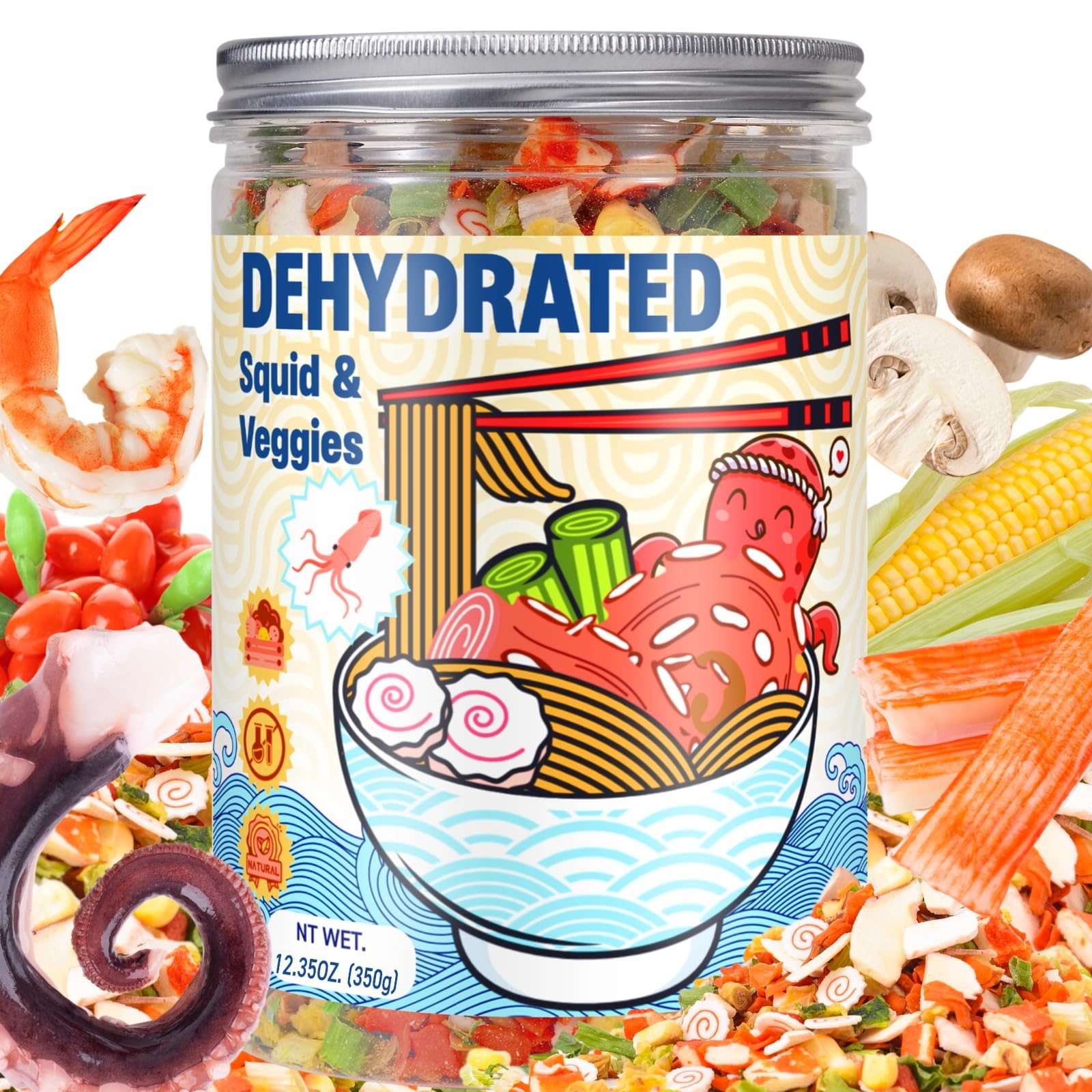 Amazon.com : Dehydrated Seafood Vegetables Ramen Toppings - 11 Mix ...