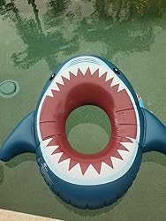 Amazon.com: Jasonwell Inflatable Shark Pool Float Shark Floaties Water ...