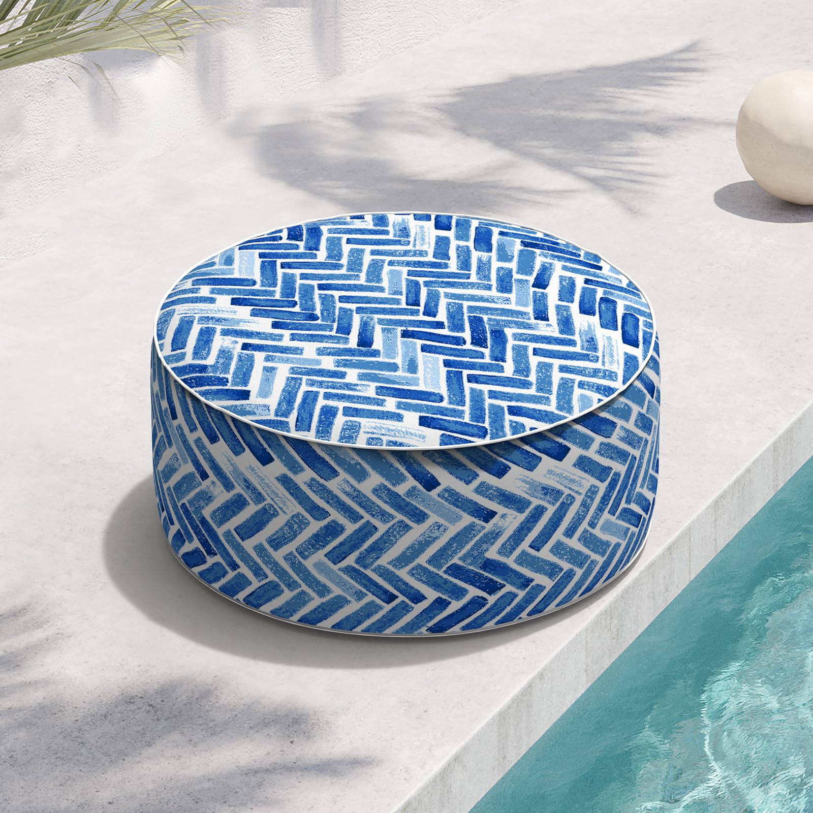 Snapklik.com : TWLEAR Indoor/Outdoor Inflatable Ottoman D21 X H9 Inch ...