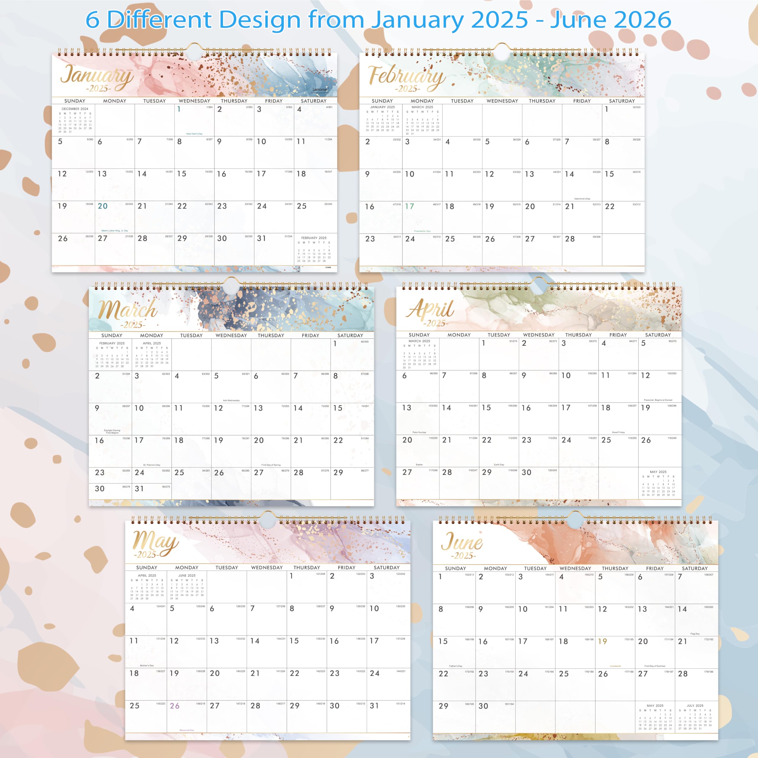 Snapklik.com : Lemome 2025 Wall Calendar - Wall Calendar 2025, 18 ...