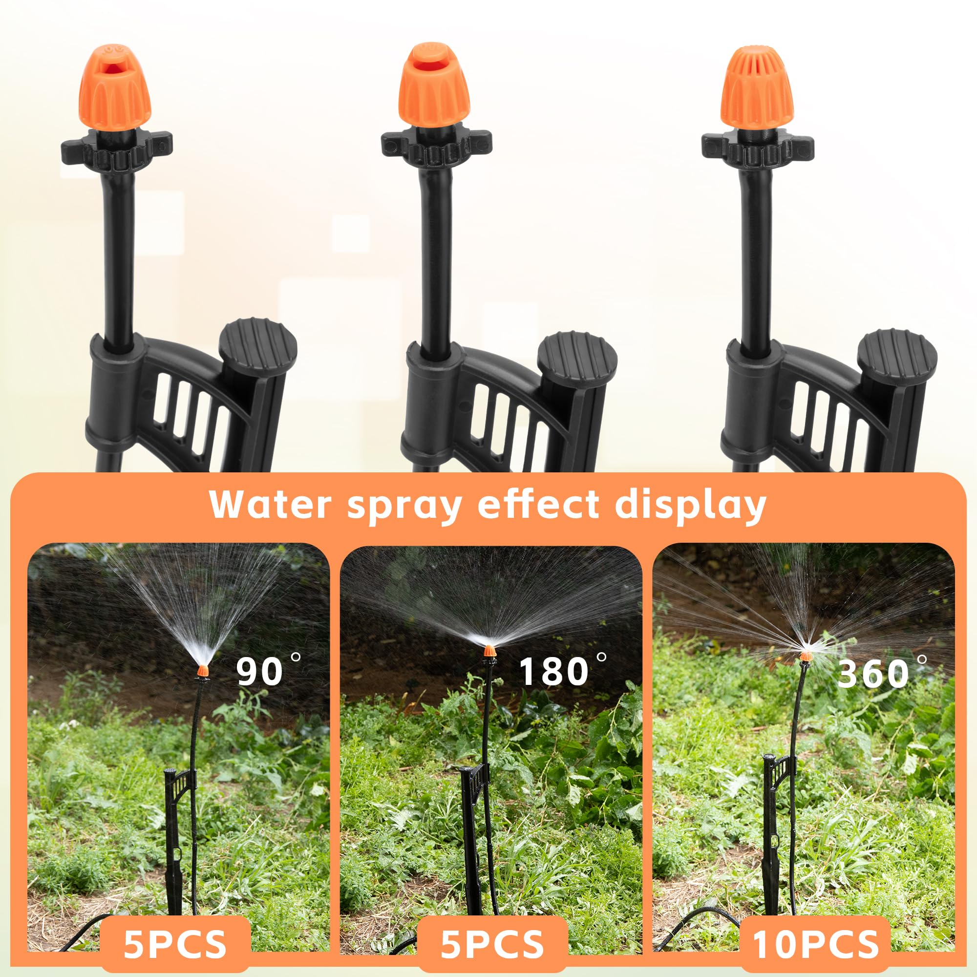 Snapklik.com : 20 Sets 90/180/360 Degree Irrigation Sprinkler Heads
