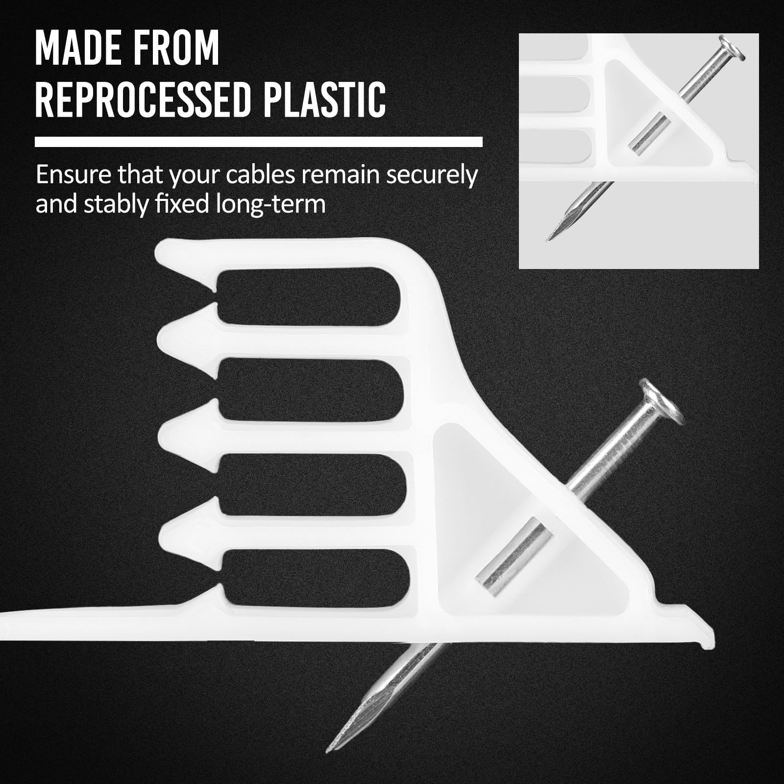 Snapklik.com : Leriton Cable Stackers Electrical Cable Staples Wire ...