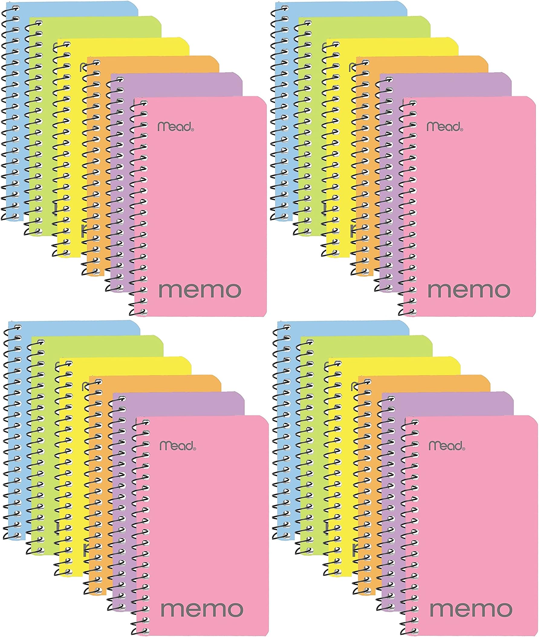 Amazon.com : Mead Small Notebook, 24 Pack of pocket notebook 3x5 ...