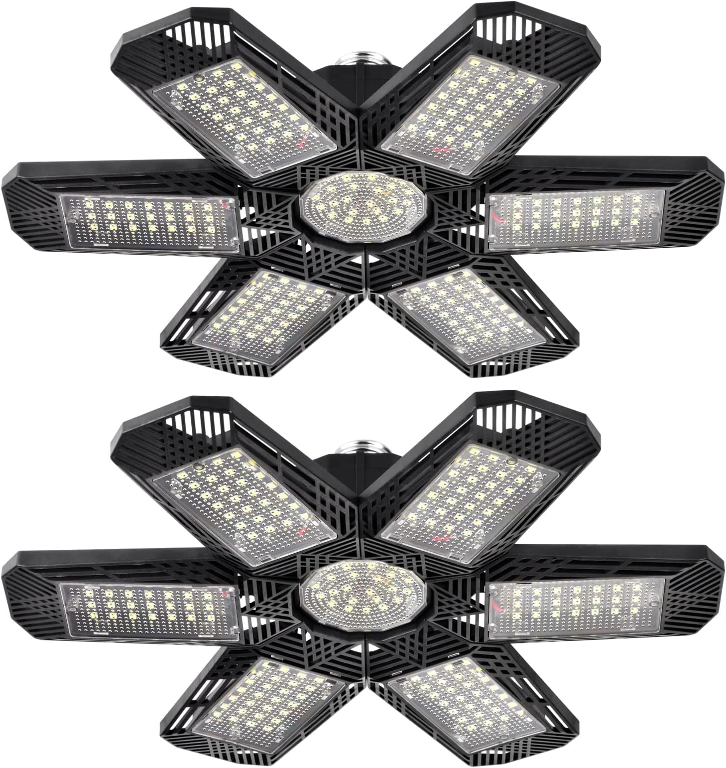 ZZENRYSAM 2 Pack LED Garage Lights, 120W 12000LM 6500K Deformable LED ...