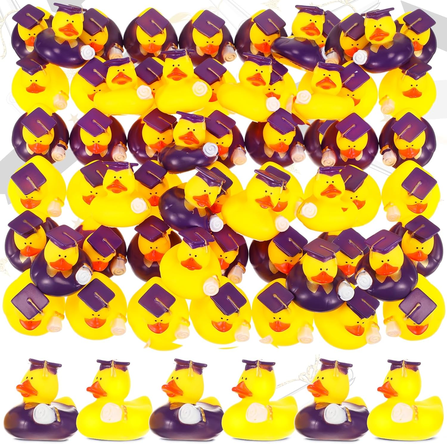 Amazon.com: Gemscream 48 Pcs Mini Graduation Rubber Ducks with ...