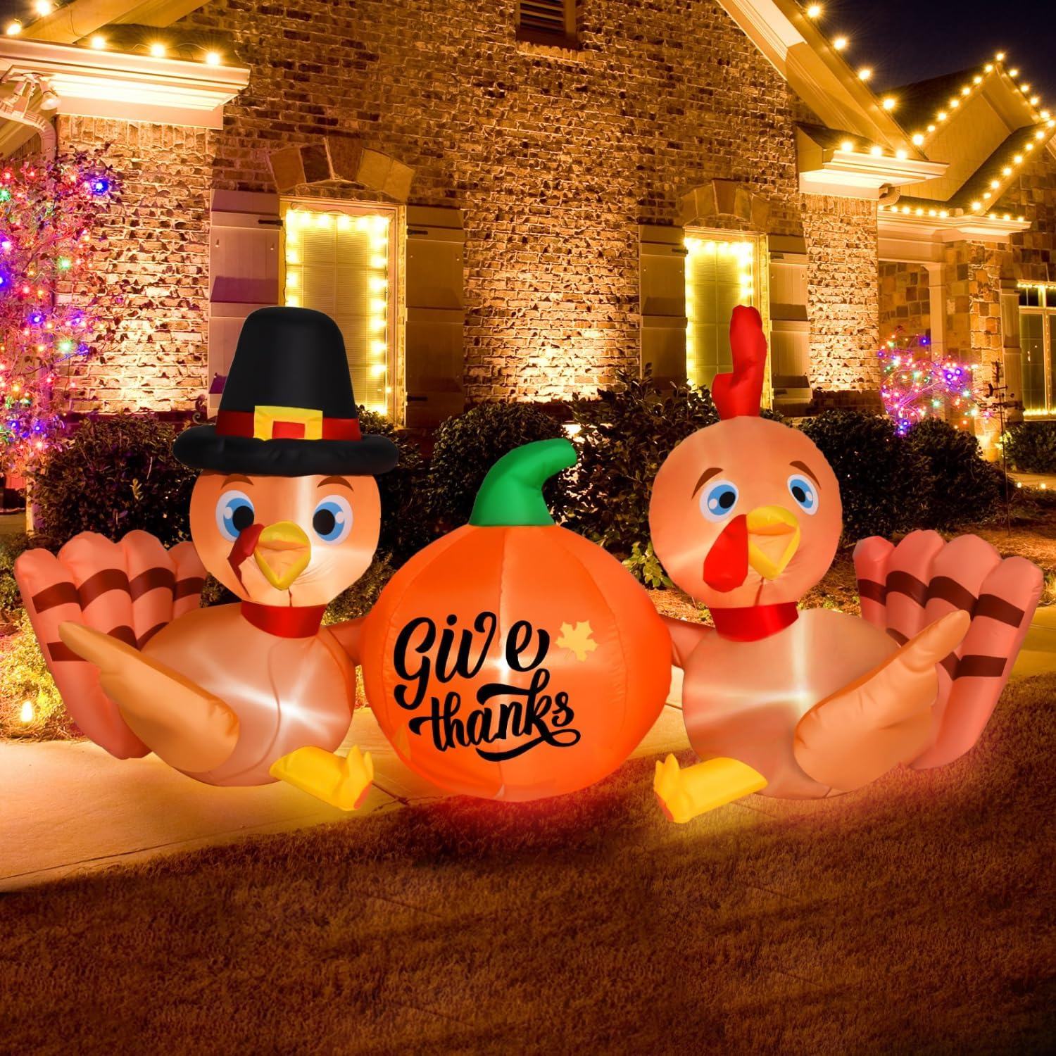 Amazon.com: Rocinha Thanksgiving Inflatables Outdoor Decoration ...