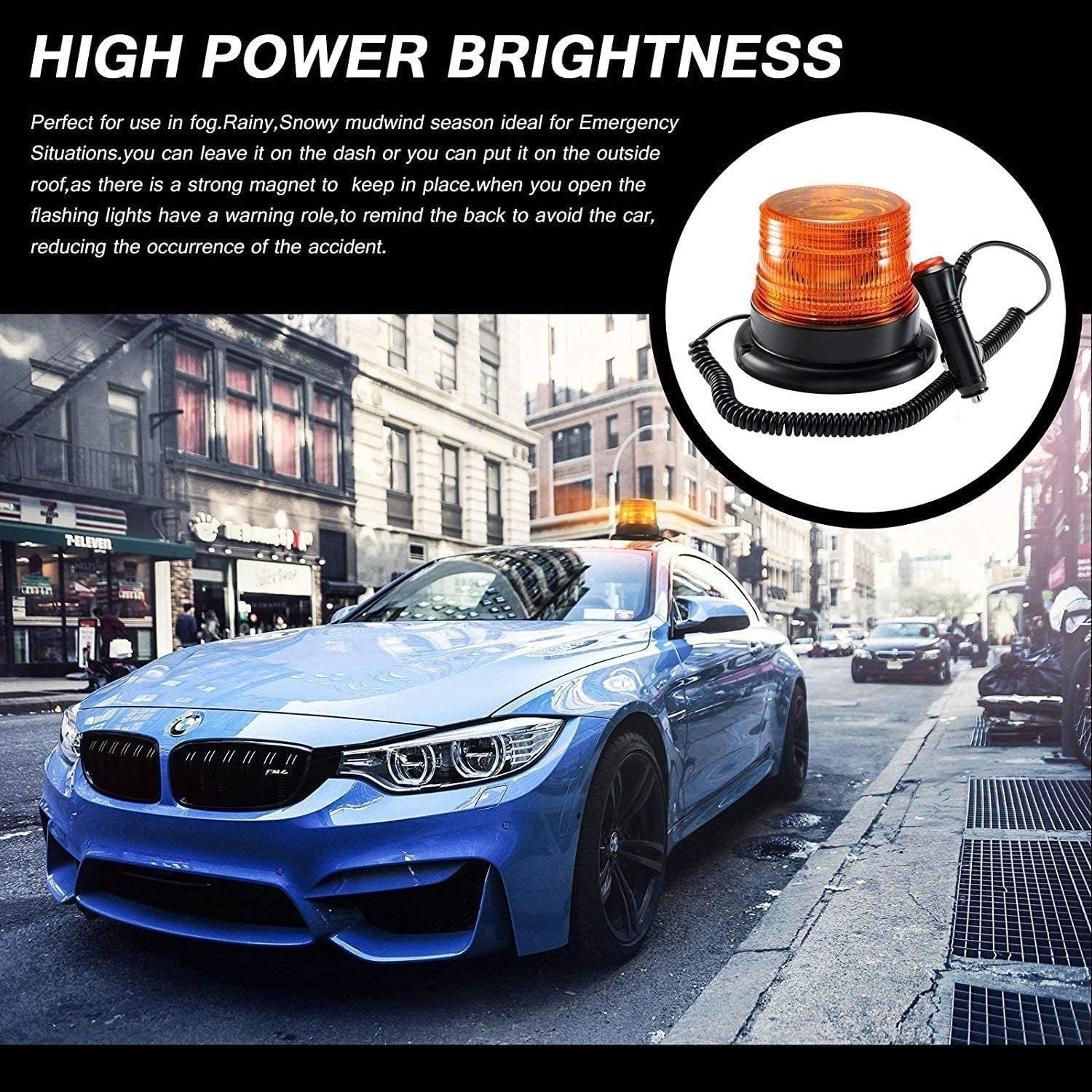 Snapklik.com : LED Strobe Light,Amber Emergency Flashing Warning Safety ...