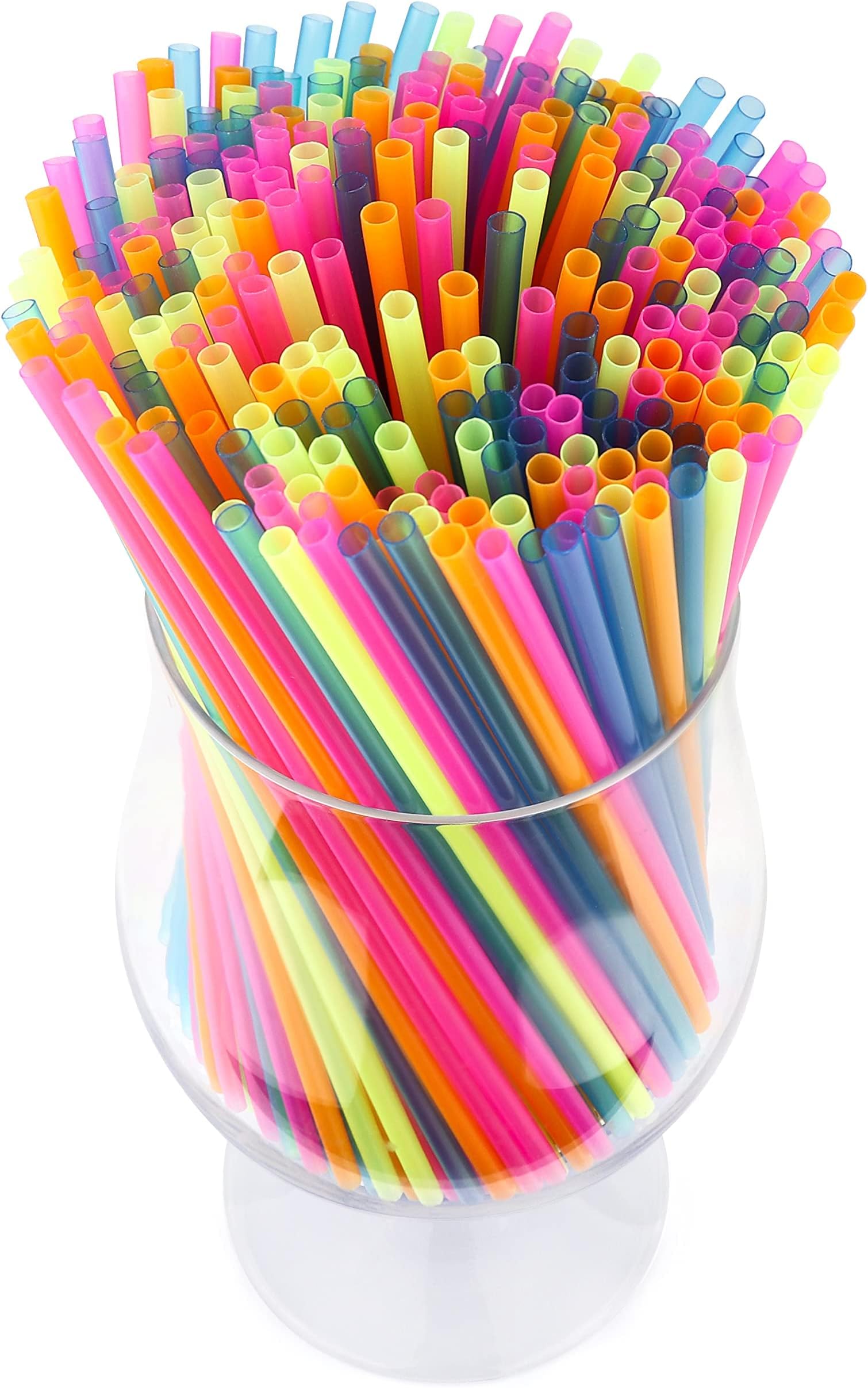 Amazon.com: [500 Pcs] 5 Inch Disposable Cocktail Straws - 0.16 ...