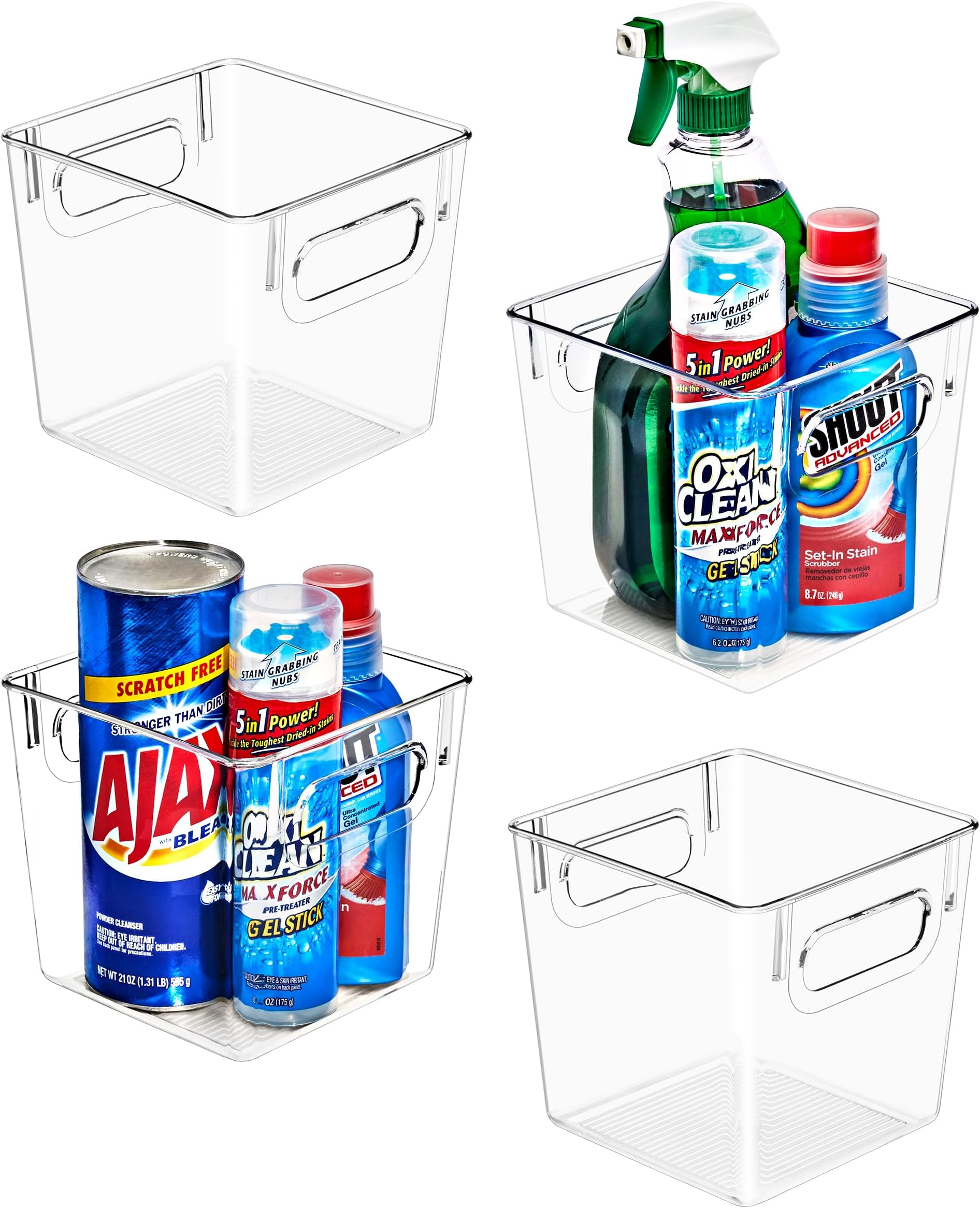 Amazon.com: 6pcs Clear Acrylic Storage Container, Desk Organizer Drawer ...