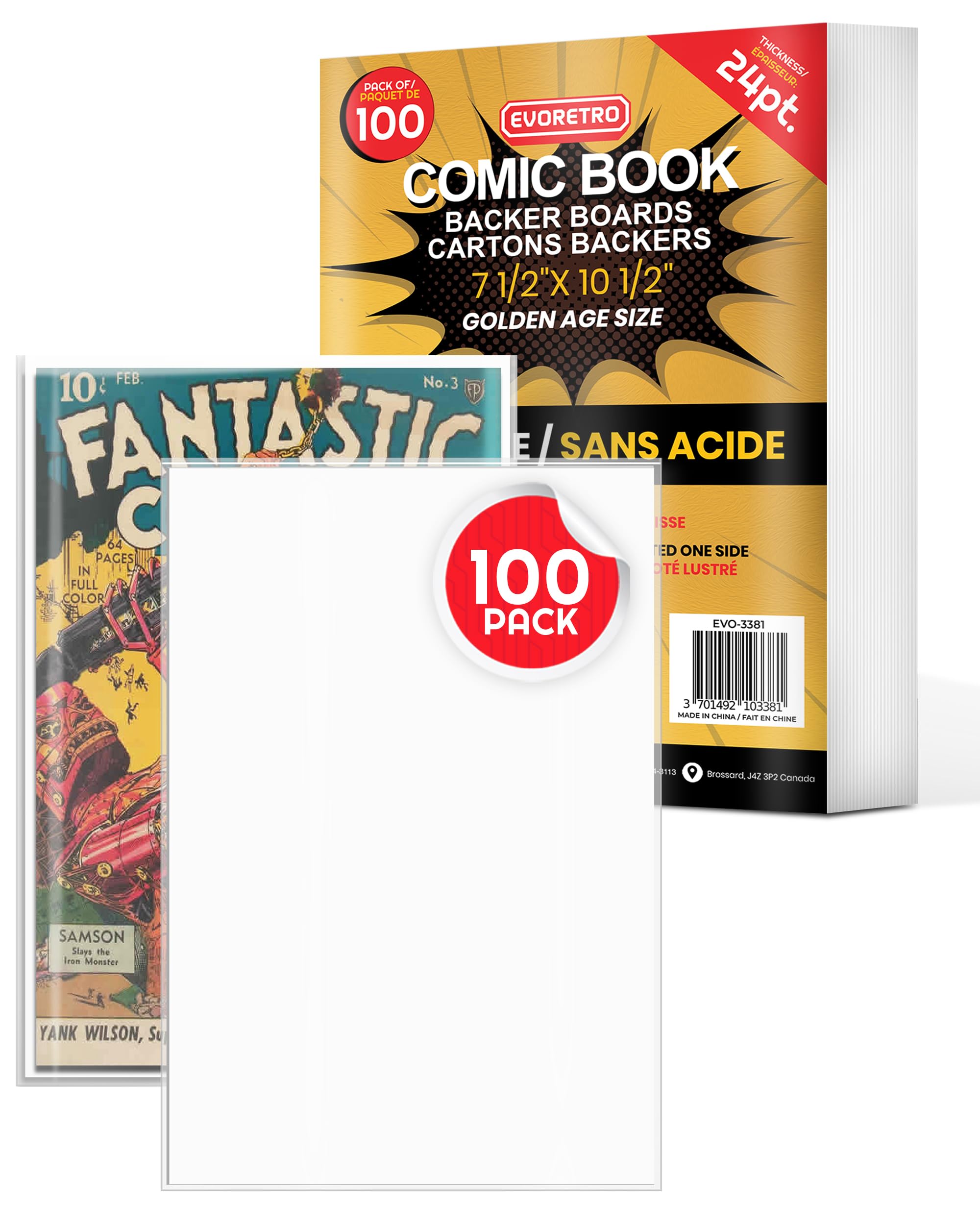 Comic Book Boards - Backboard 24PT - Compatible for All DC Comics and ...
