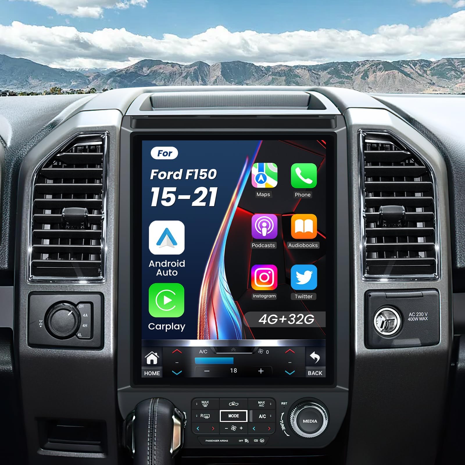 Amazon.com: 4GB+64GB Car Radio Accessories Stereo for Ford F150 2015 ...