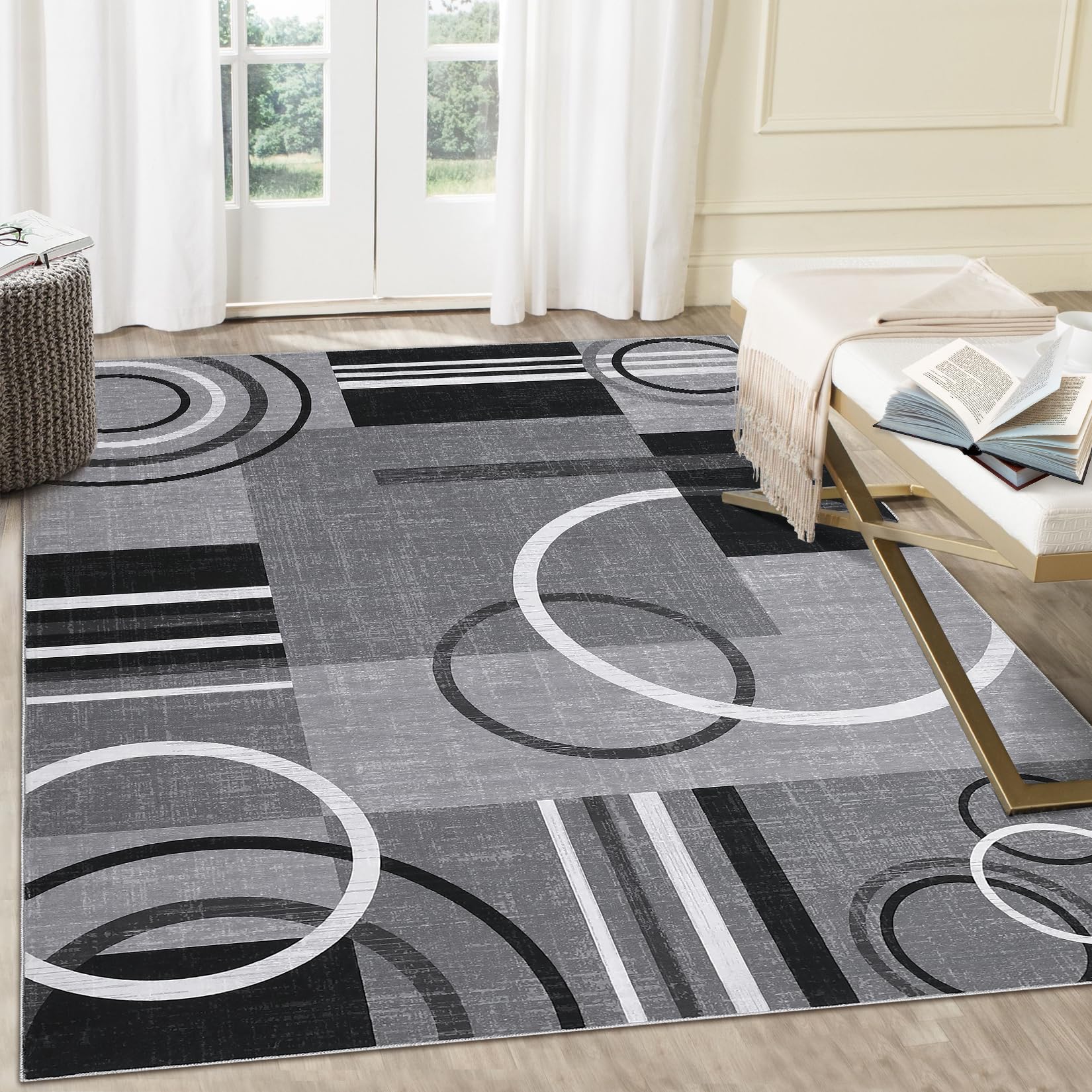Amazon.com: RUGSREAL Large Area Rug 8x10 Modern Geometric Entryway Rug ...