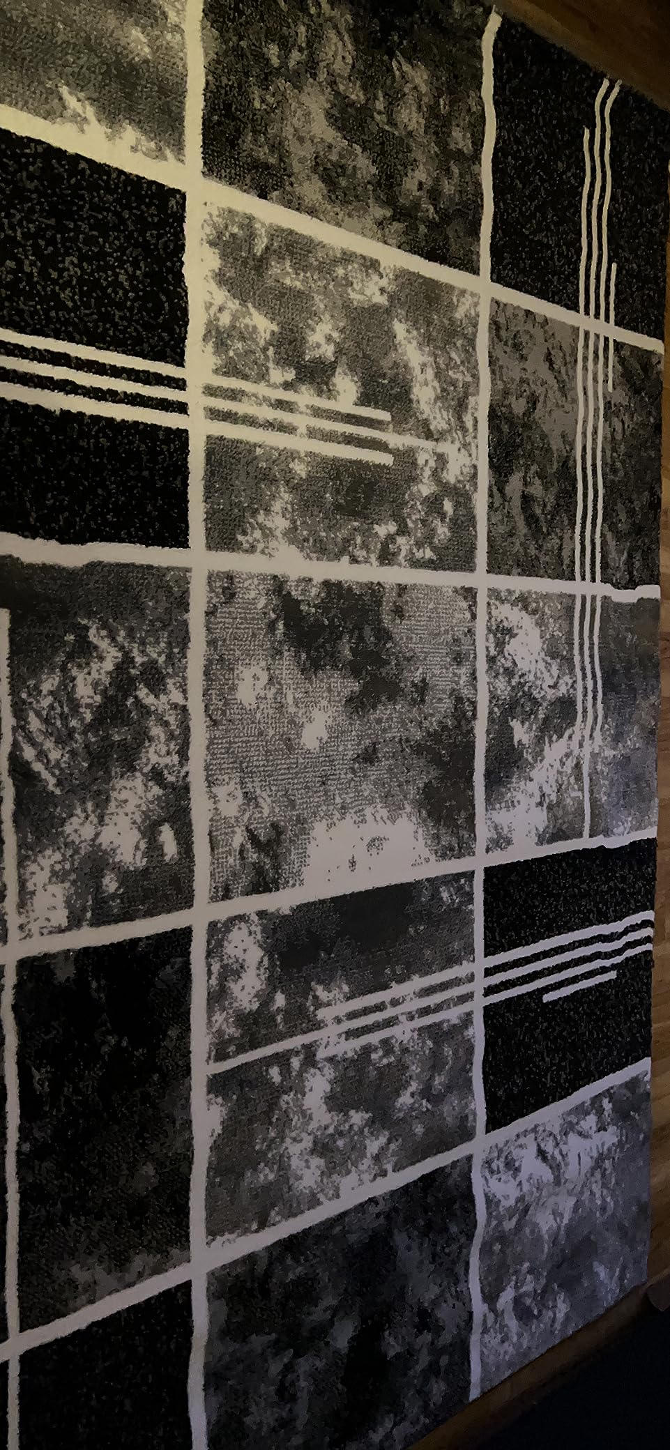 Rug for Bedroom Carpet Mat - Decorative Distressed Abstract Design ...