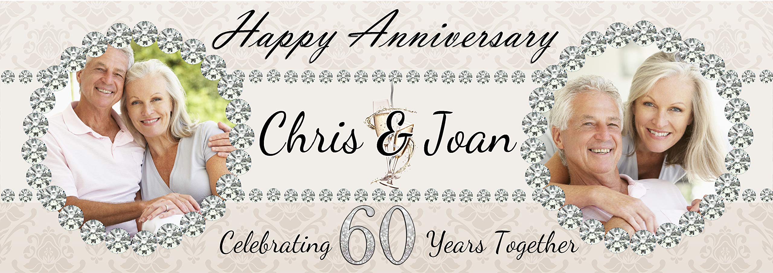 60th Wedding Anniversary Posters Diamond 60th Wedding Anniversary