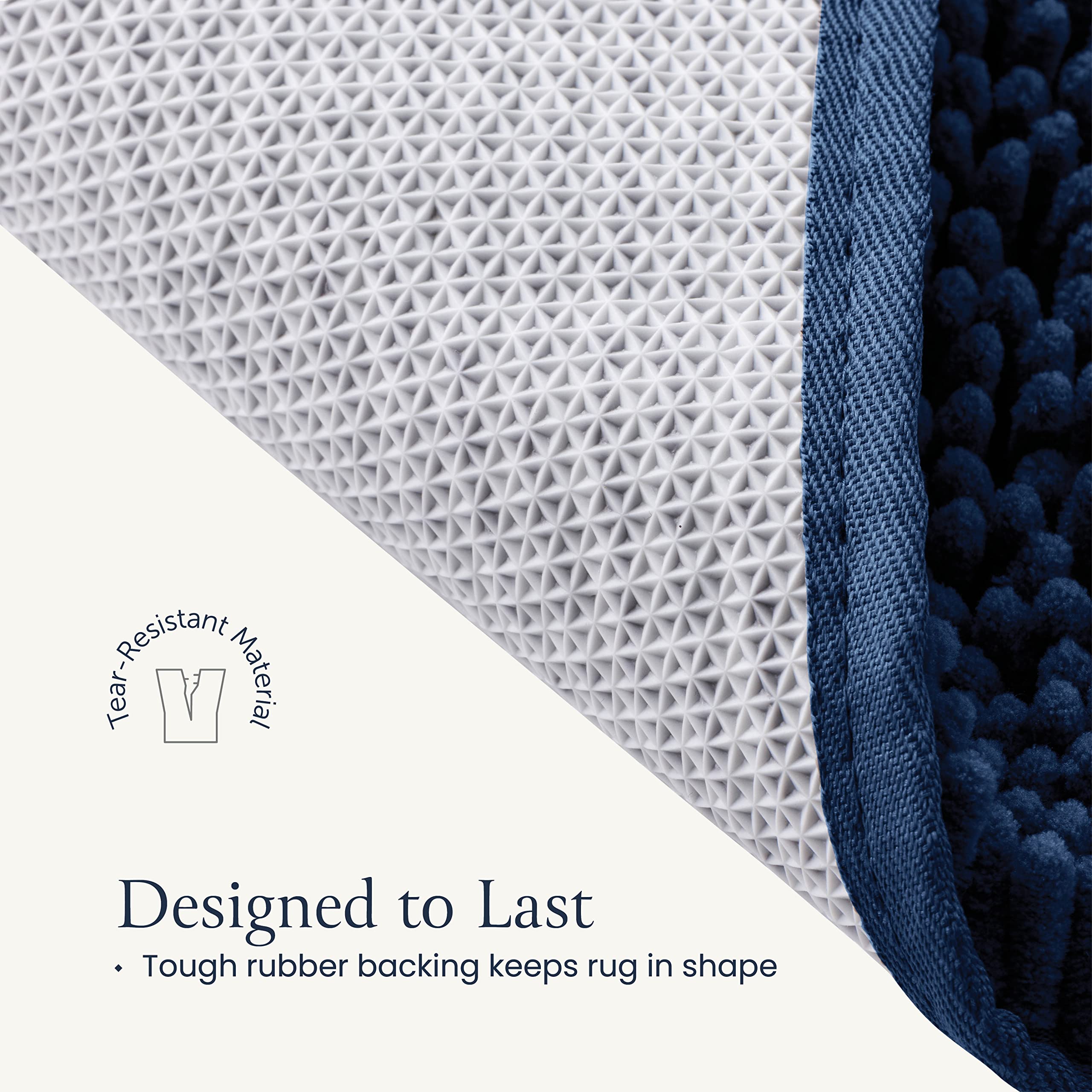 2 Piece Bathroom Rugs Bath Mat Set - Soft Plush Chenille Shower Mats ...