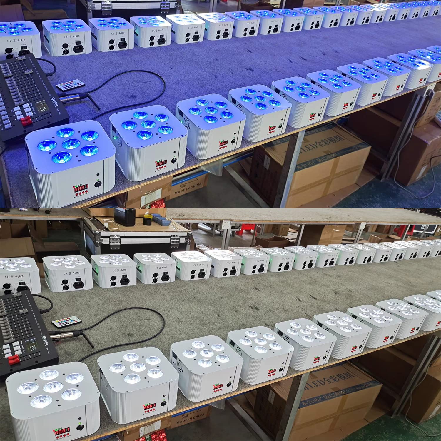 Snapklik.com : 6x18W RGBWAUV 6 In 1 Wireless DMX Rechargeable Battery ...
