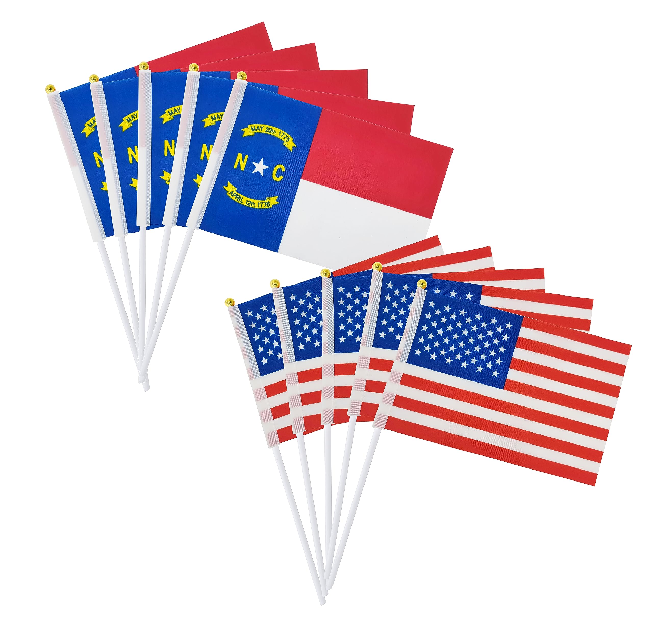 Amazon.com: 50 Pack American And 50 Pack North Carolina State Flag,Hand ...