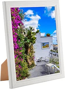 Amazon.com - 10x12 Wood Frame White, Natural Woodgrain 12x10in Picture ...